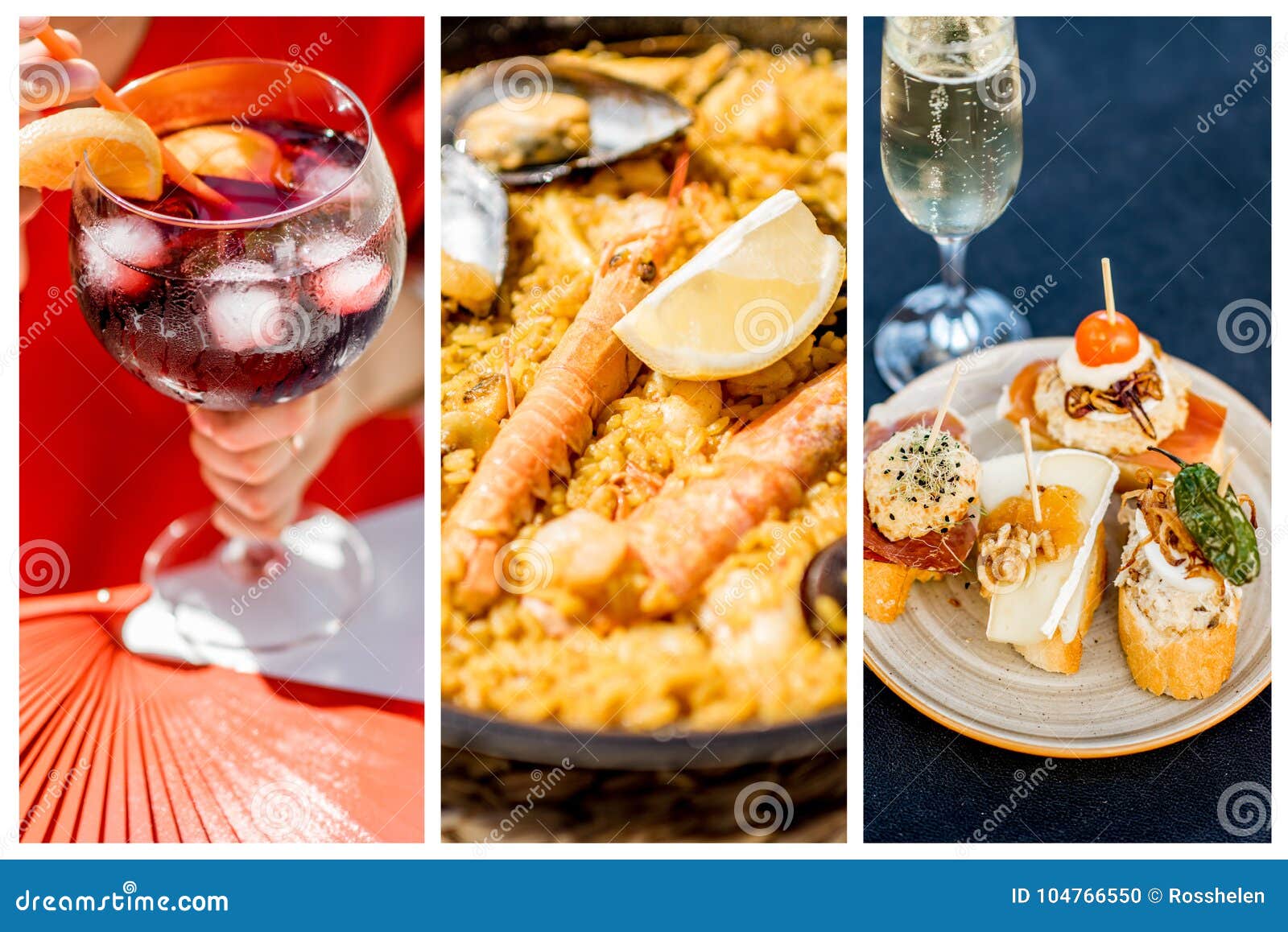 Collage De Cuisine Traditionnelle Espagnole Photo stock - Image du ...