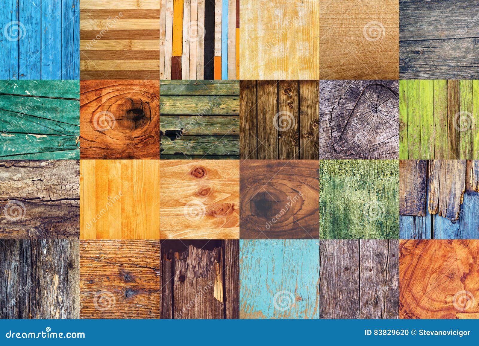 Collage De Diversas Diversas Muestras De Madera De La Textura Foto de ...