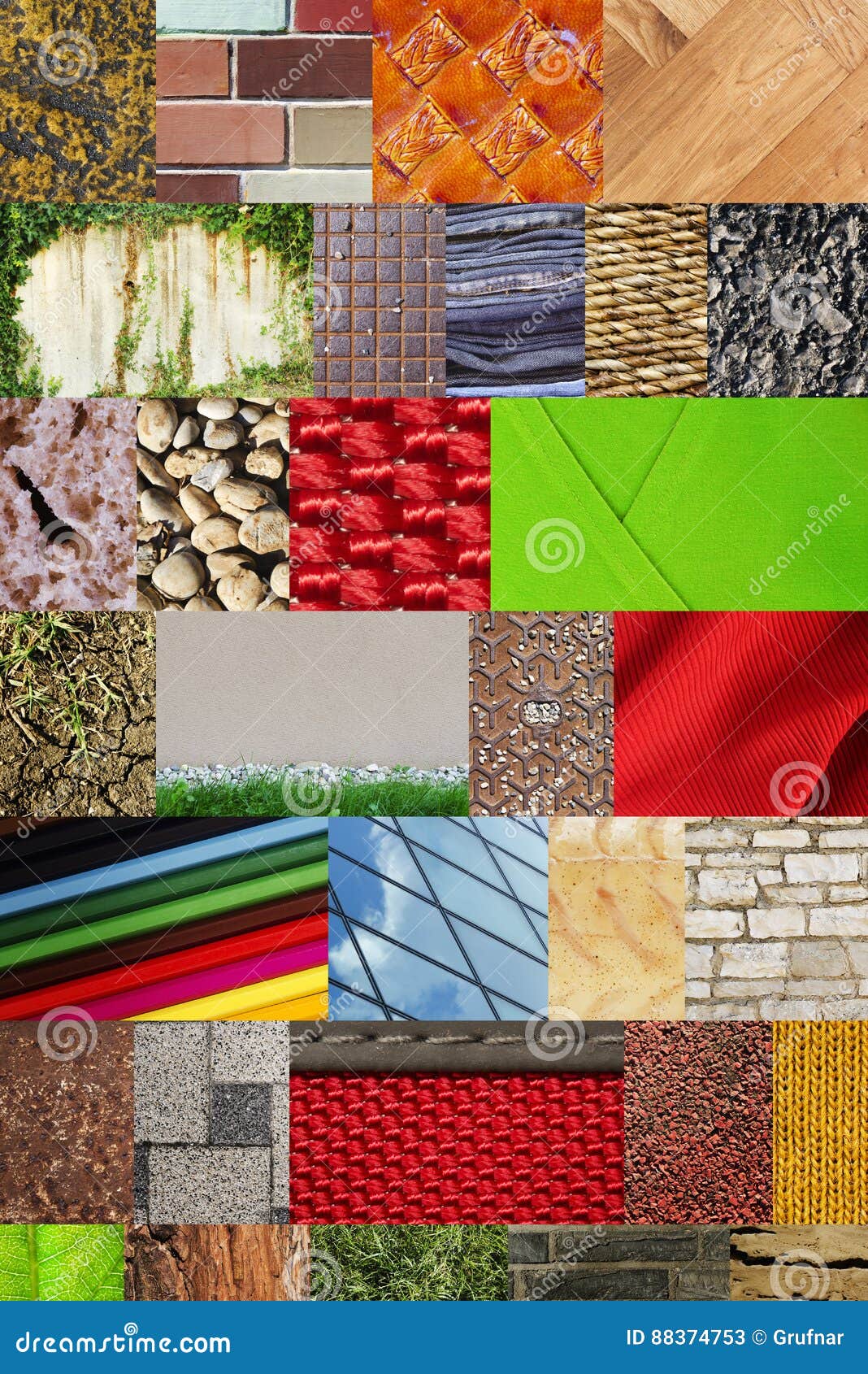 Collage De Diversas Texturas Imagen de archivo - Imagen de modelos ...