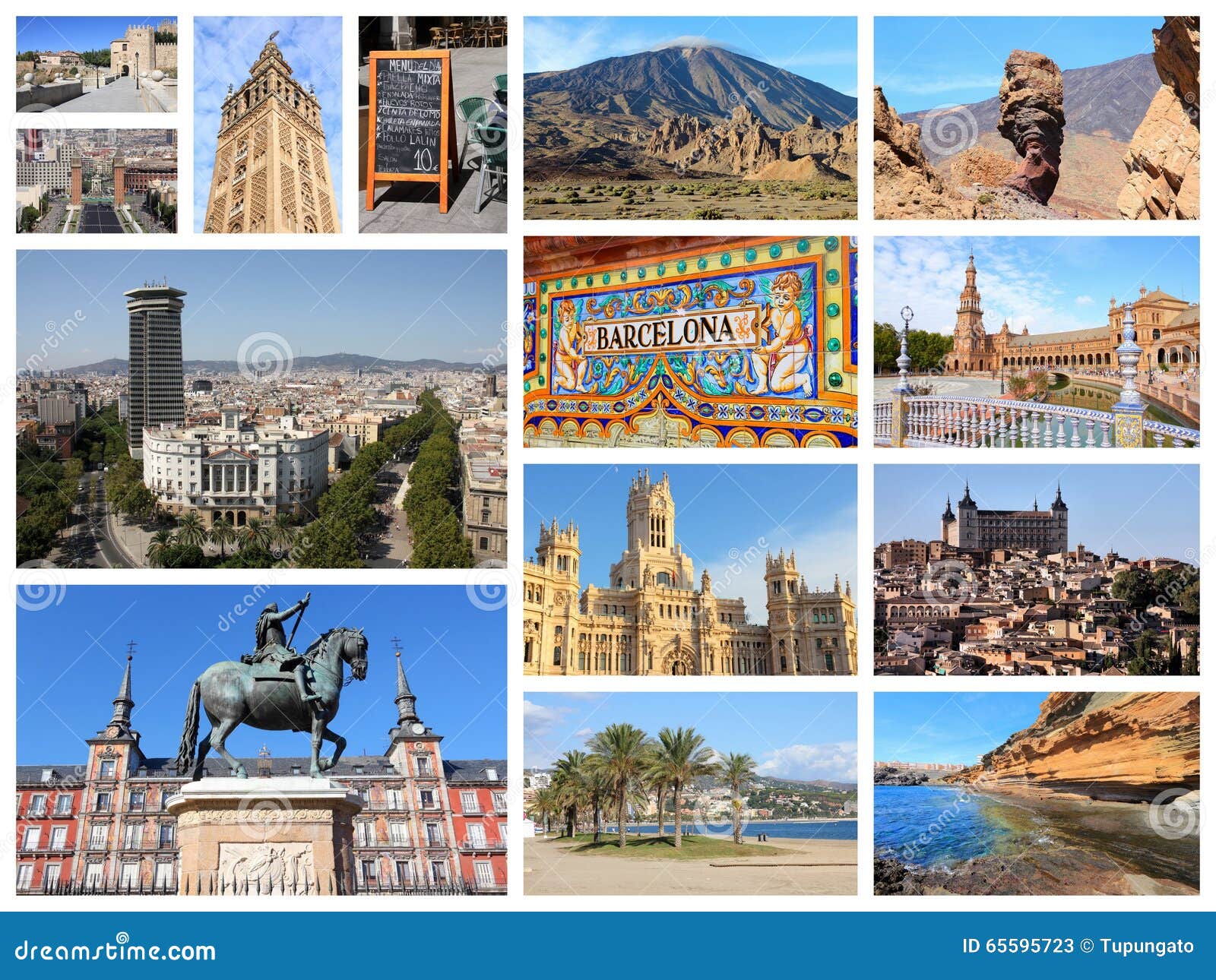 Collage de España imagen de archivo. Imagen de cuadro - 65595723