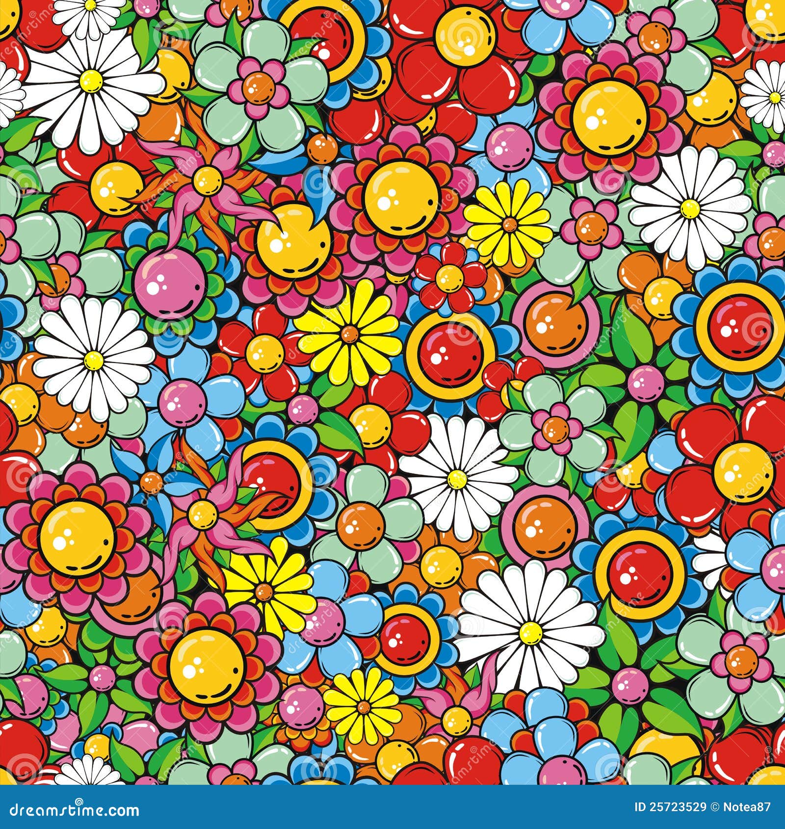 Collage de flores ilustración del vector. Ilustración de vibrante ...