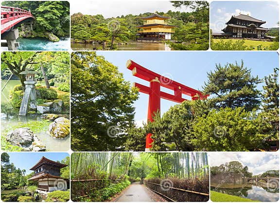 Collage de Japón foto de archivo. Imagen de asia, postal - 31107694