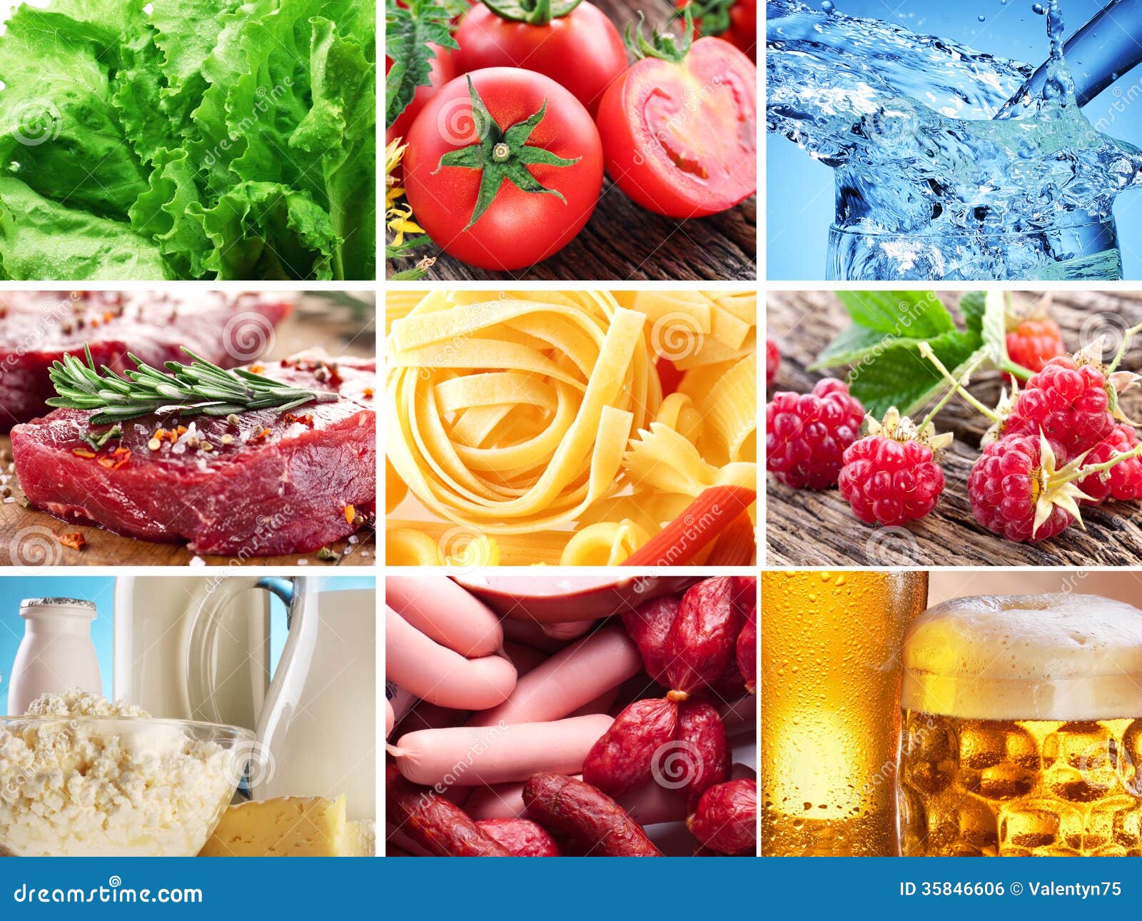 Collage de la comida. foto de archivo. Imagen de lifestyle - 35846606