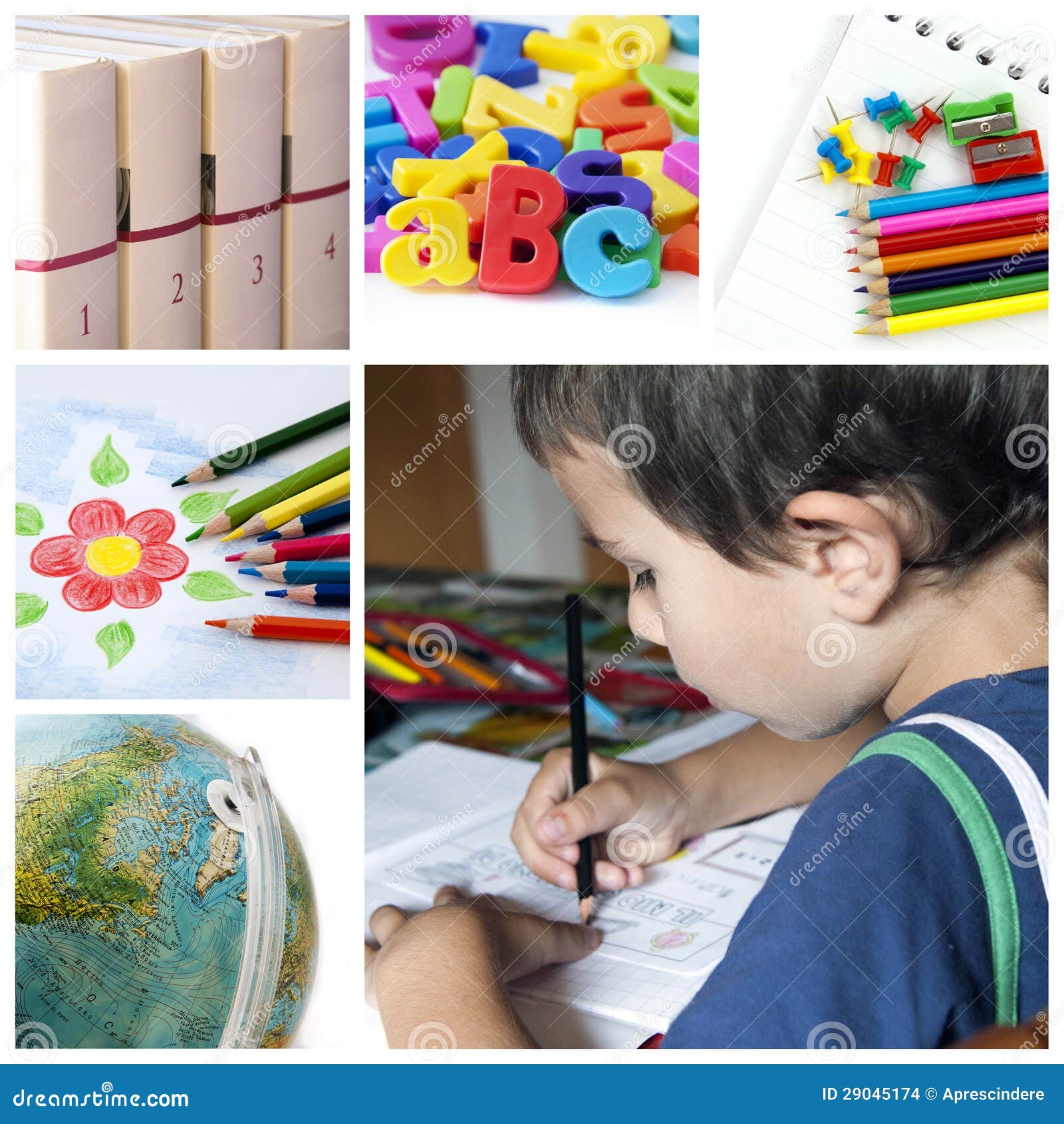 Collage de la escuela foto de archivo. Imagen de verde - 29045174