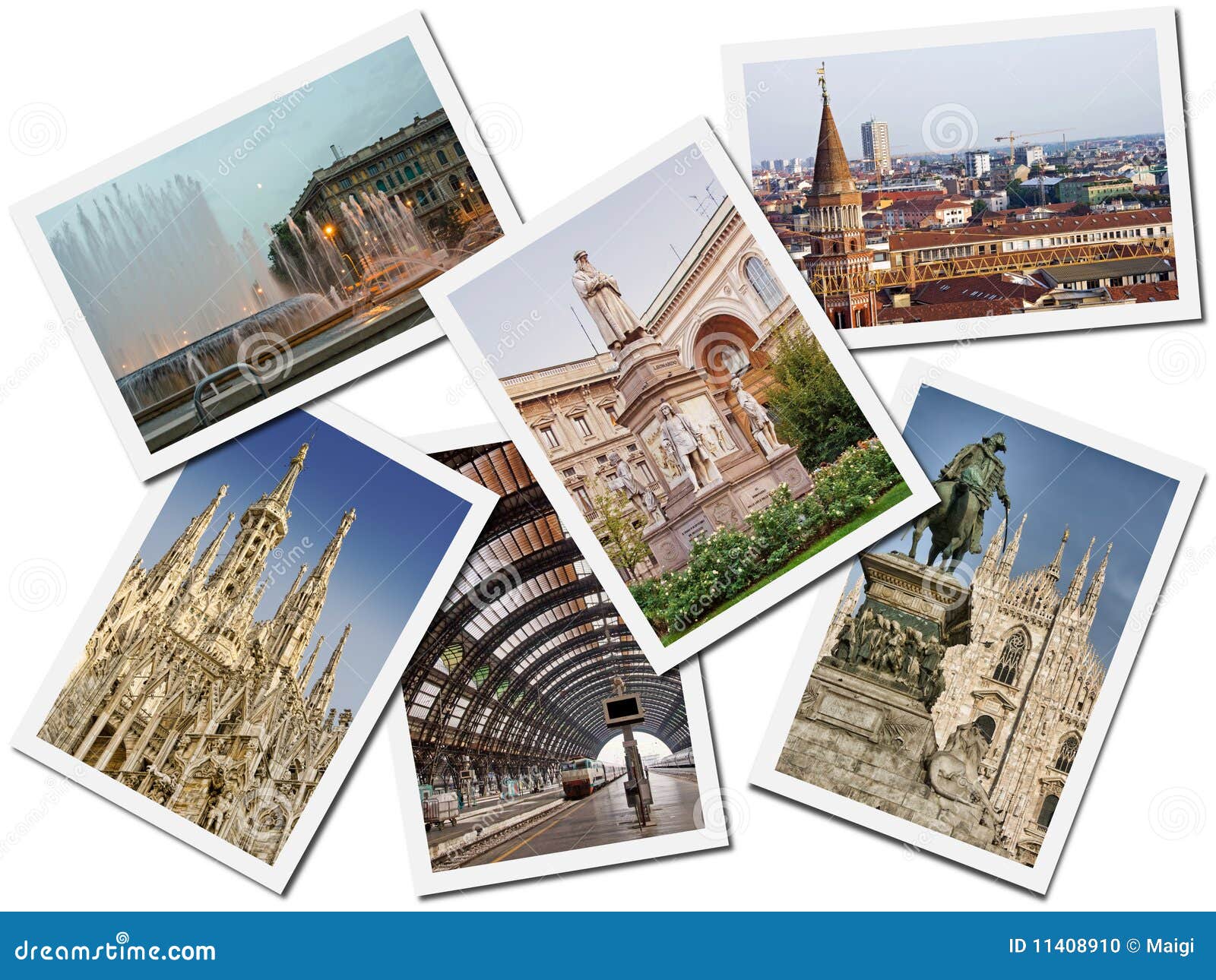 Collage De La Foto De Milano Foto de archivo - Imagen de turismo ...