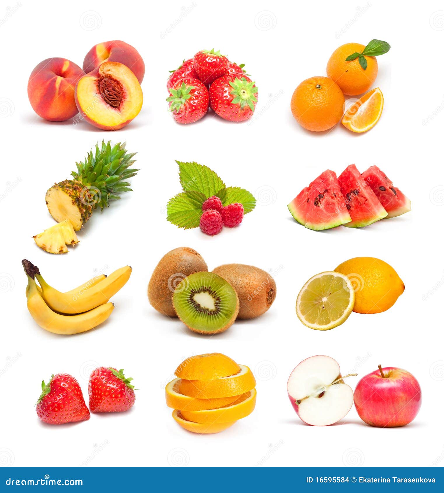 Collage de la fruta foto de archivo. Imagen de anaranjado - 16595584