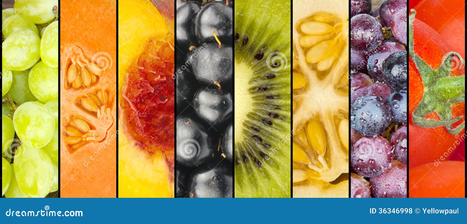 Collage De La Fruta En Rayas Foto de archivo - Imagen de kiwi ...