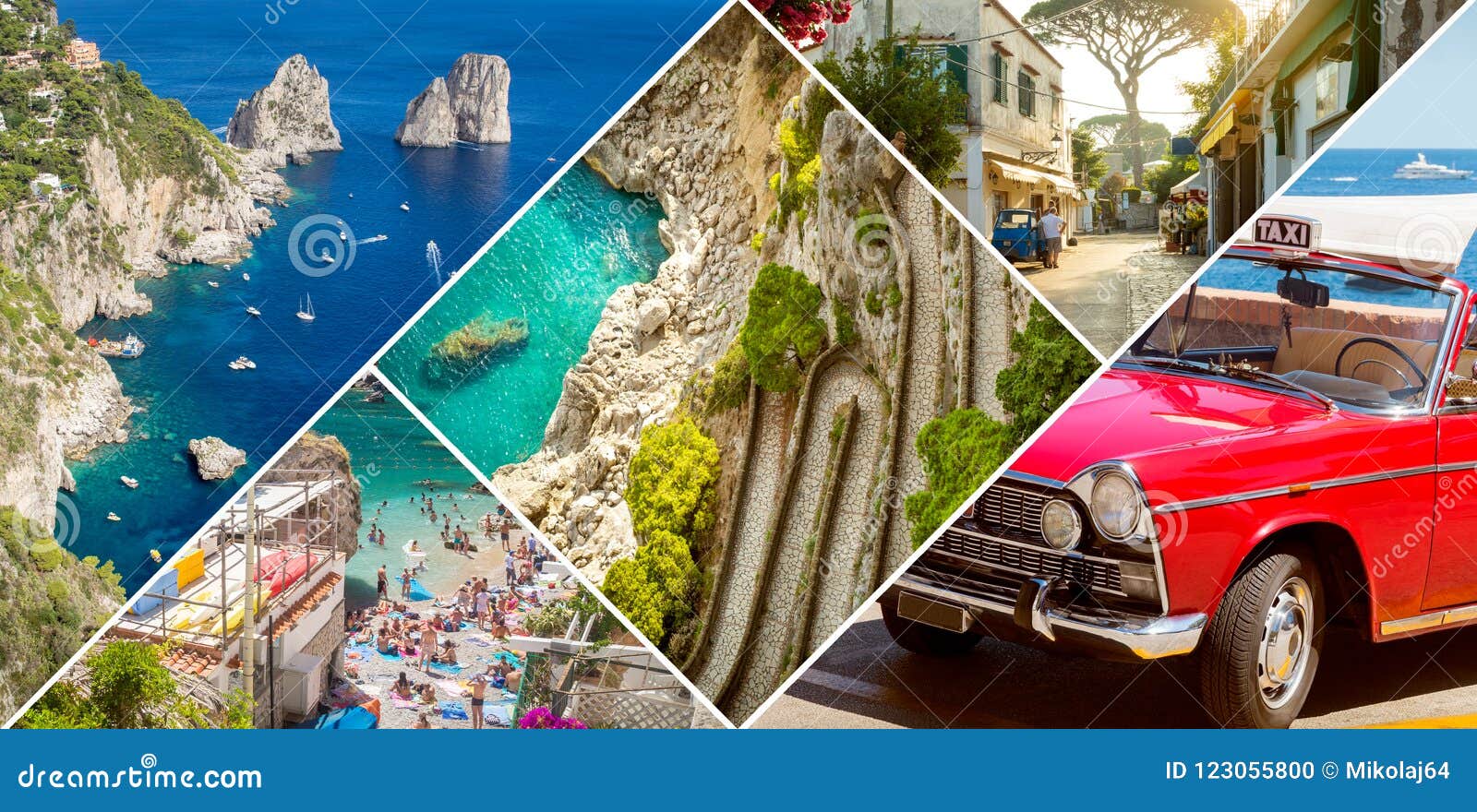 Collage De La Isla De Capri, Italia Imagen editorial - Imagen de italia ...