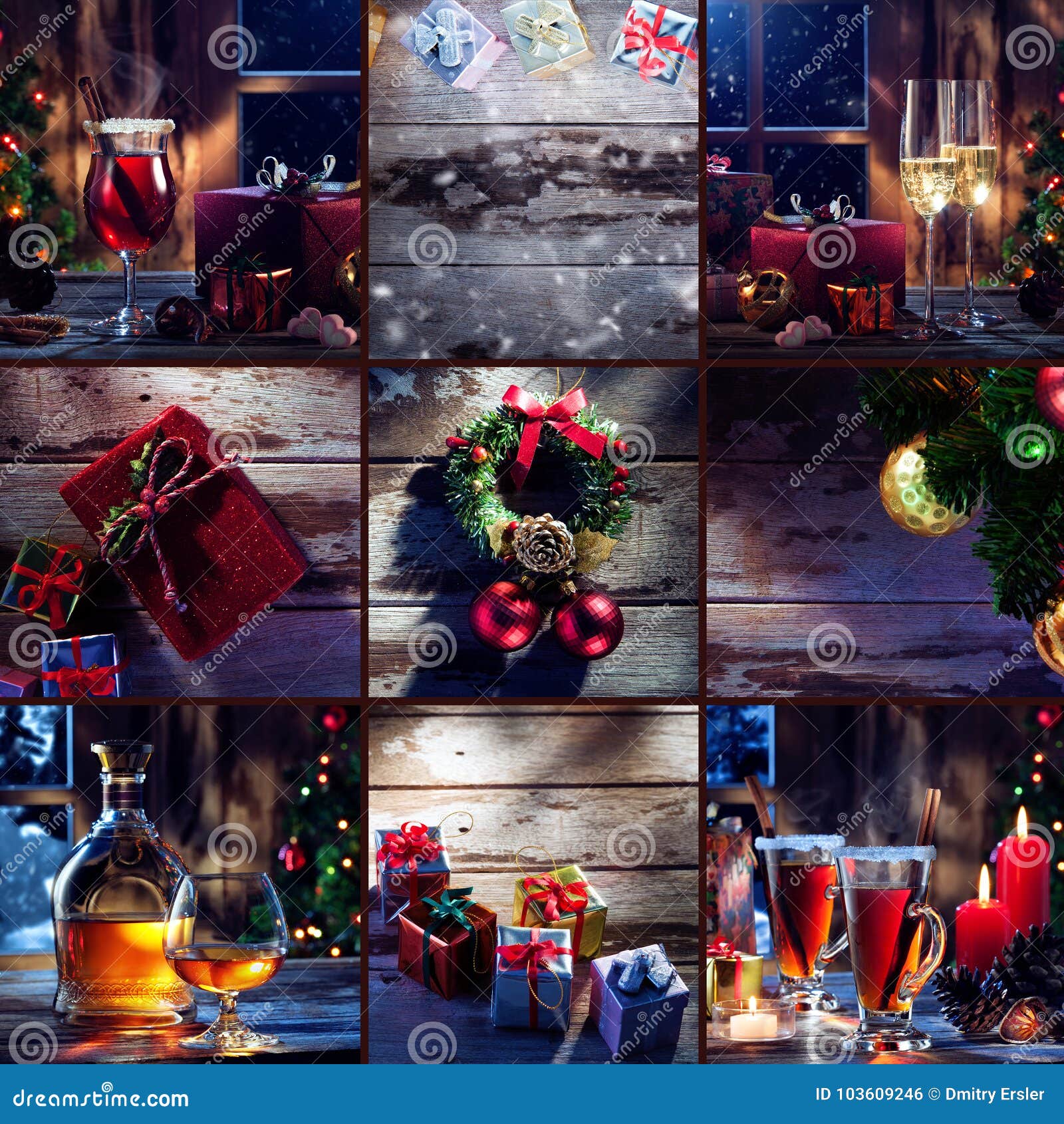 Collage de la Navidad foto de archivo. Imagen de tradicional - 103609246