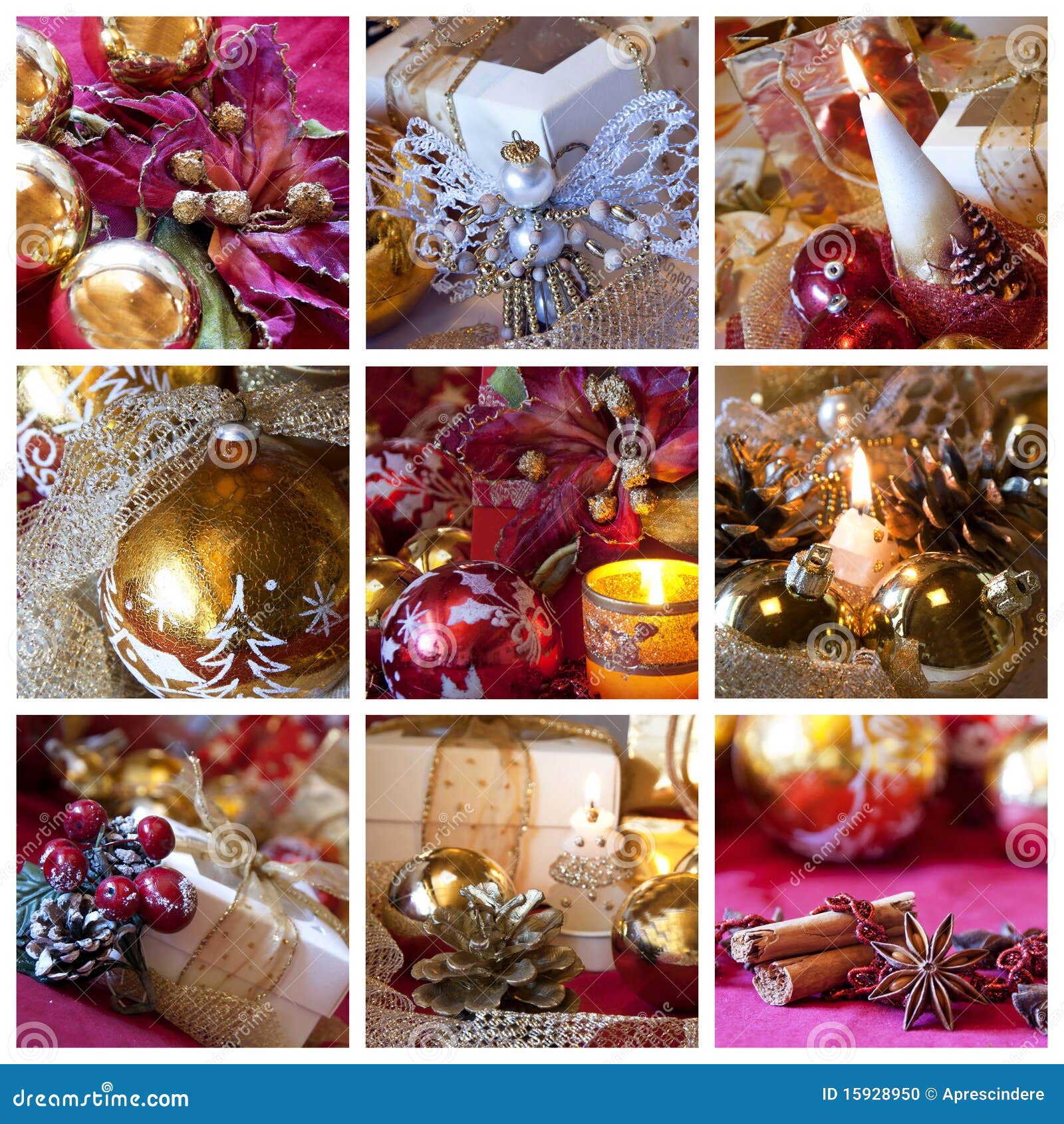 Collage de la Navidad foto de archivo. Imagen de bolas - 15928950