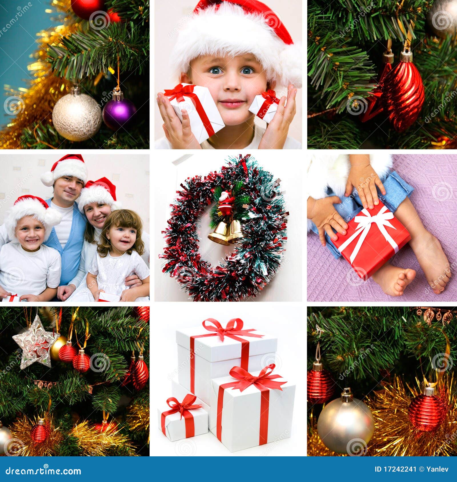Collage de la Navidad imagen de archivo. Imagen de familia - 17242241