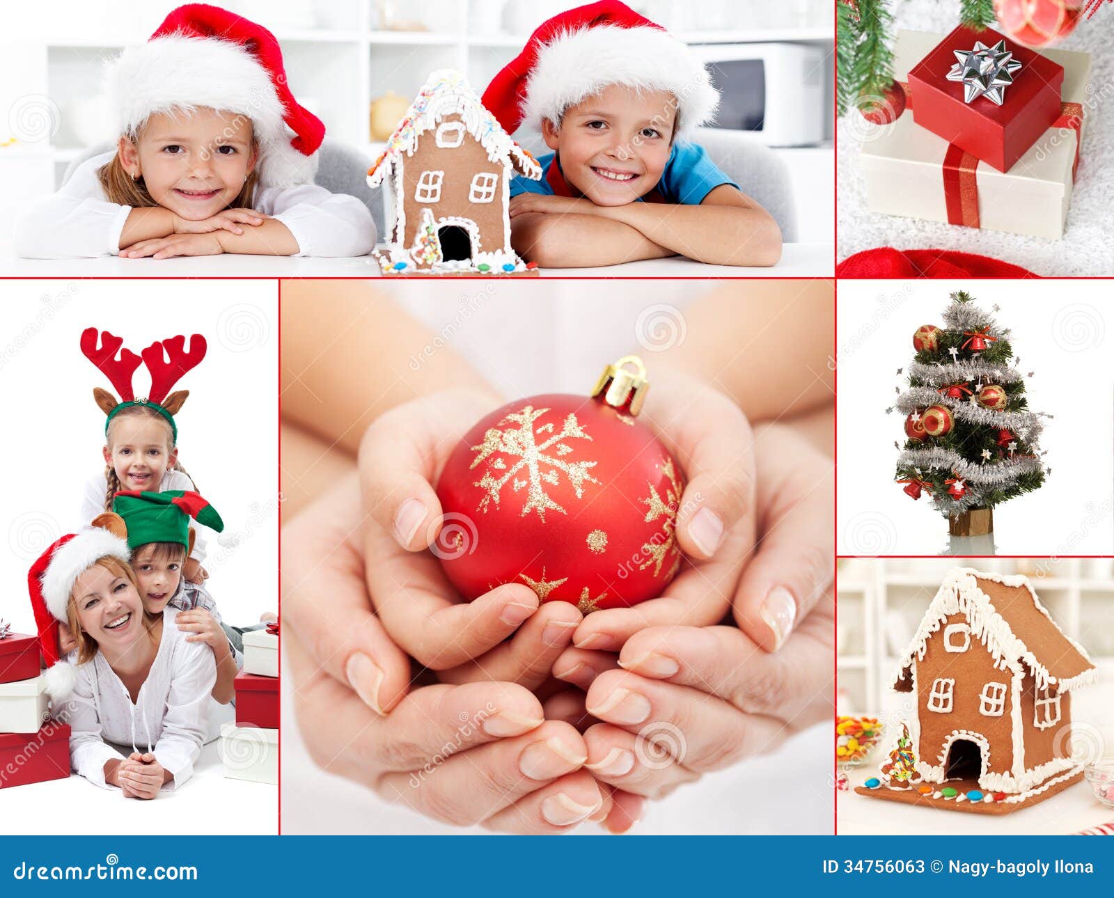 Collage de la Navidad imagen de archivo. Imagen de familia - 34756063