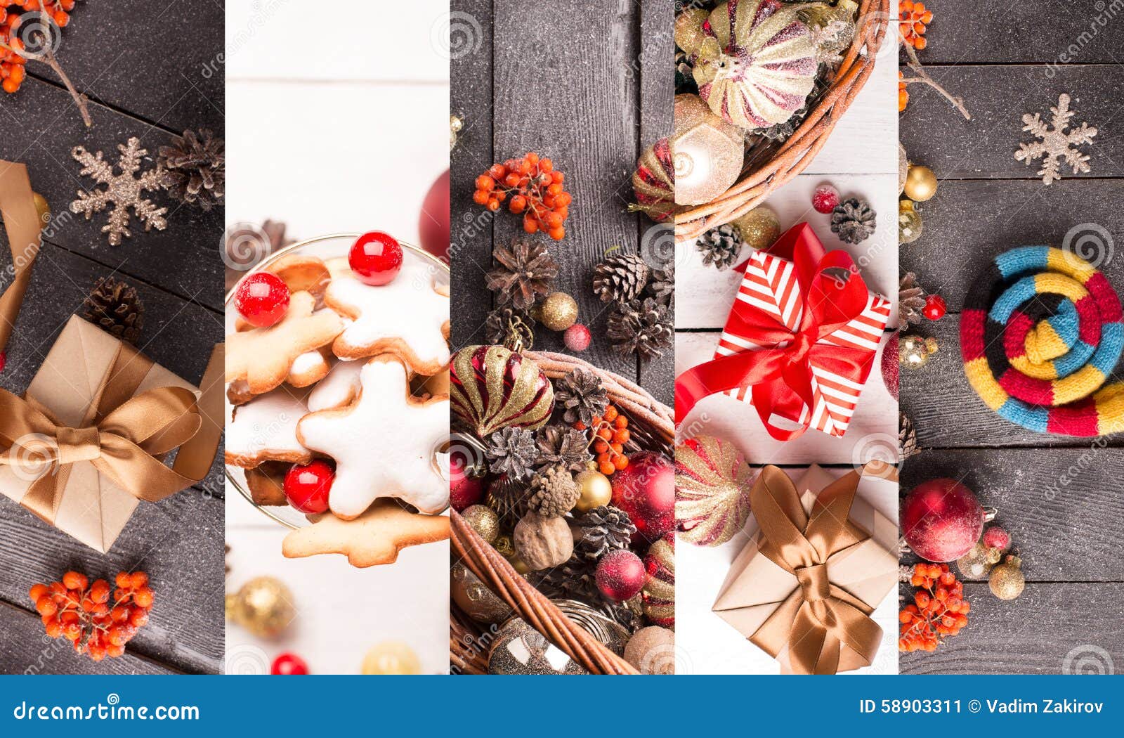 Collage de la Navidad imagen de archivo. Imagen de cesta - 58903311