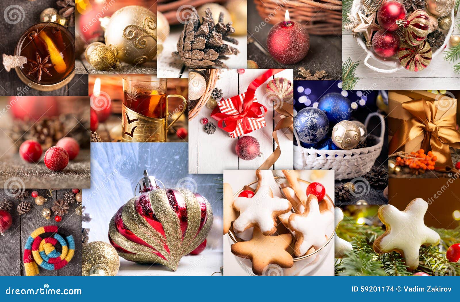 Collage de la Navidad foto de archivo. Imagen de nieve - 59201174