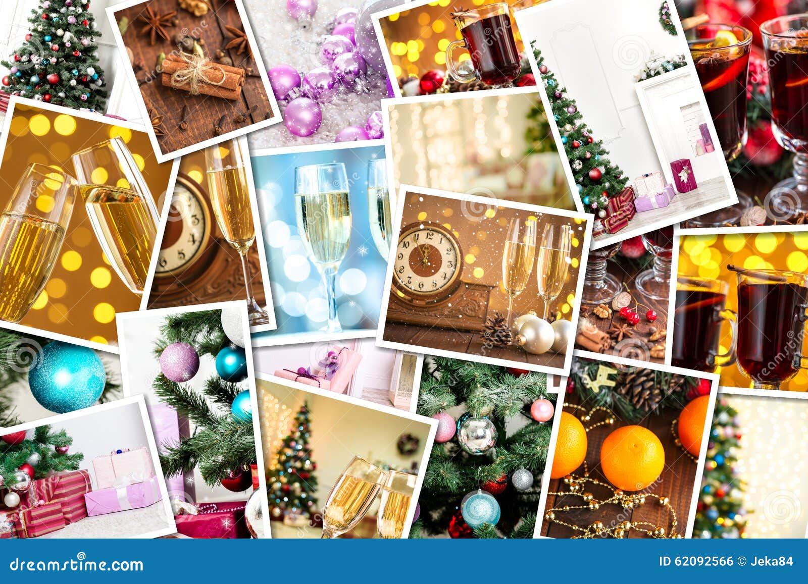 Collage de la Navidad foto de archivo. Imagen de nieve - 62092566