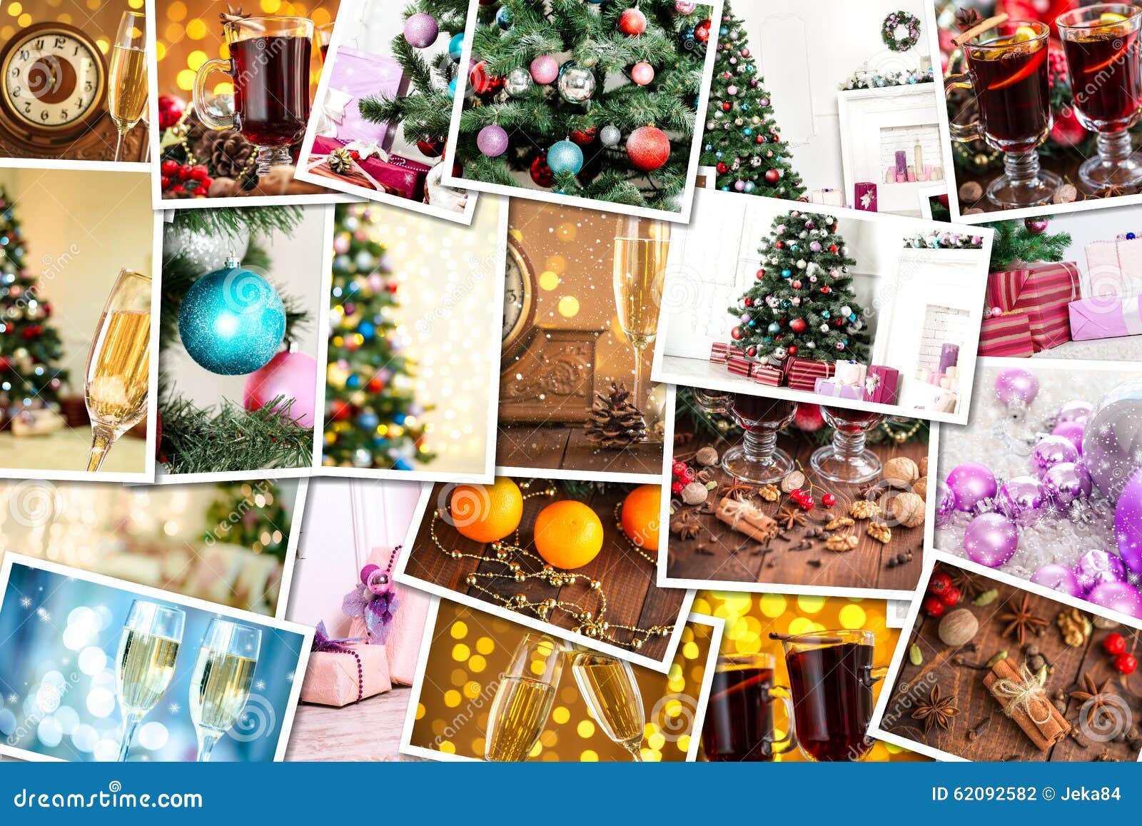 Collage de la Navidad foto de archivo. Imagen de encantador - 62092582