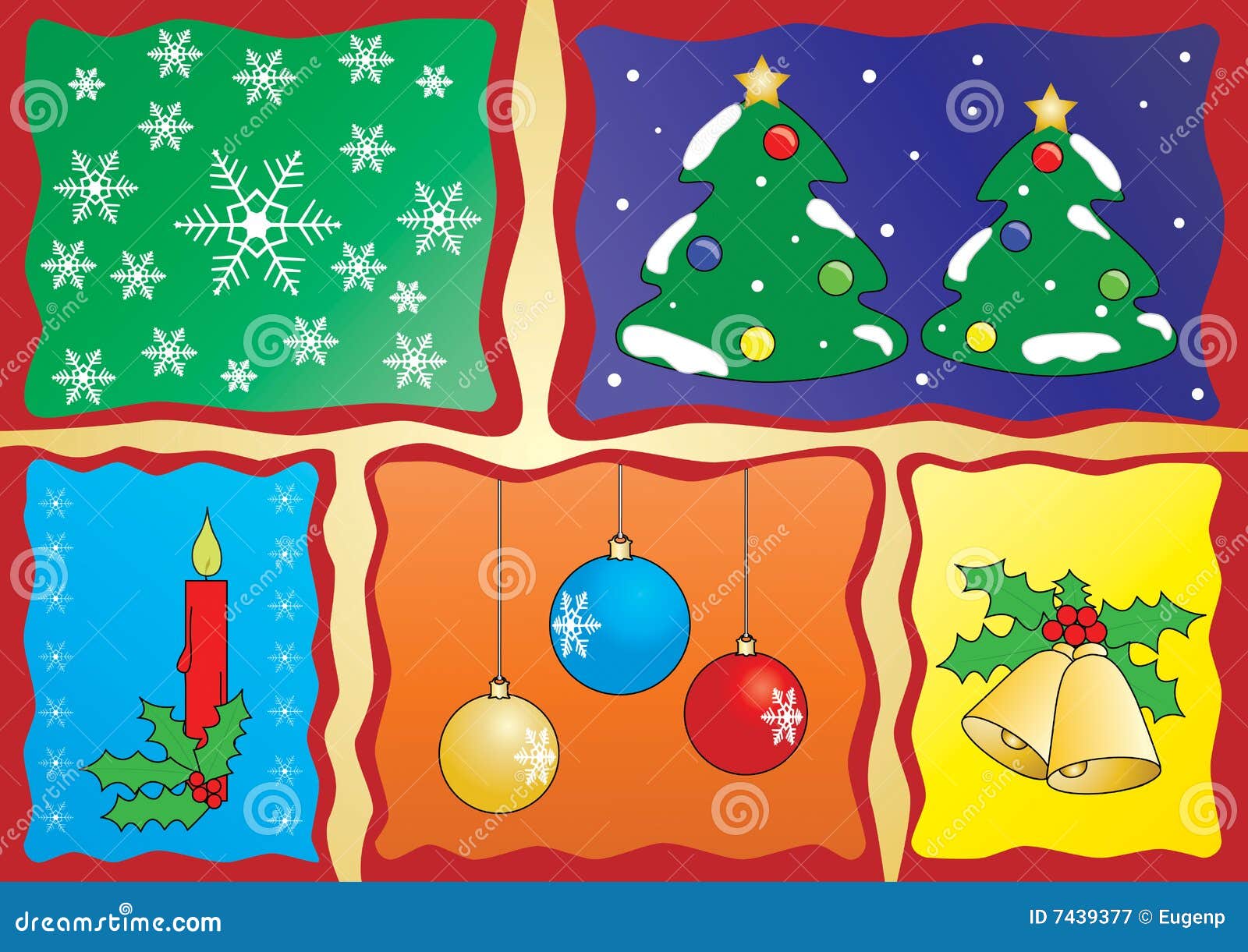 Collage de la Navidad ilustración del vector. Ilustración de diciembre ...