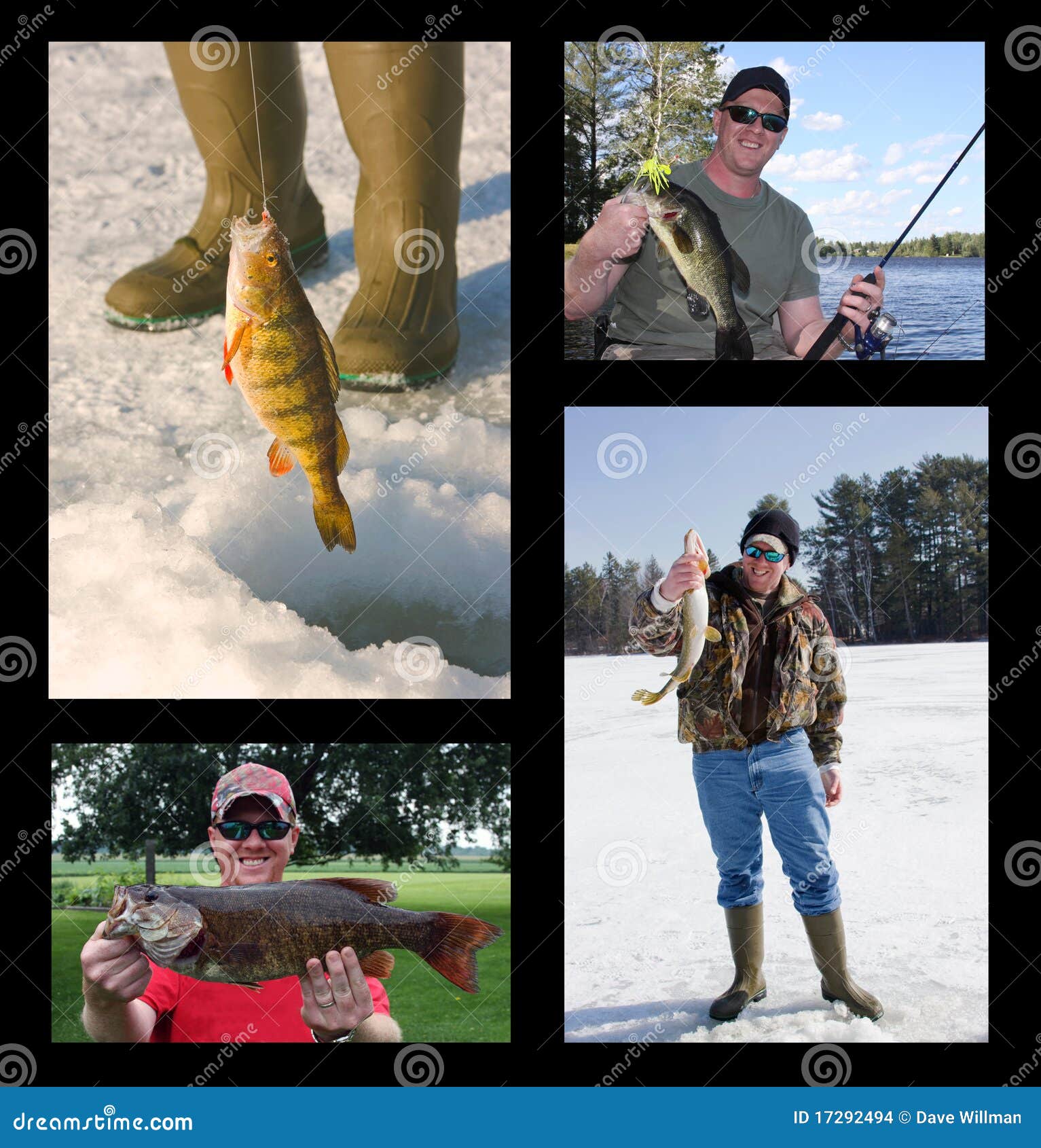 Collage de la pesca foto de archivo. Imagen de pesca - 17292494