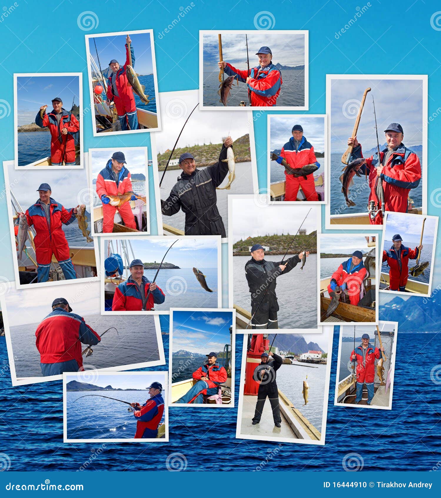Collage De La Pesca En Noruega Foto de archivo - Imagen de barco, viaje ...