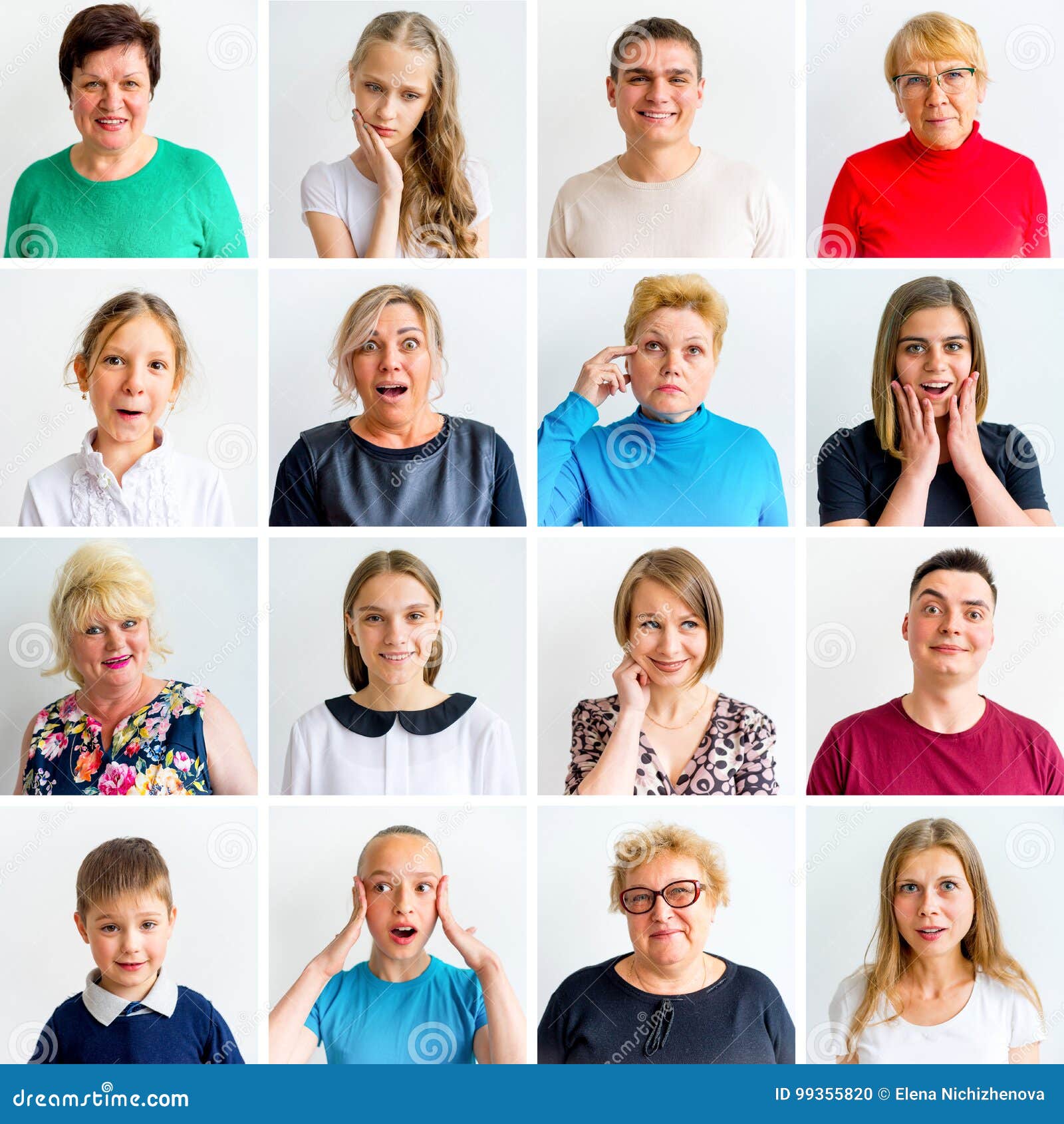 Collage De Las Emociones De Las Mujeres Foto de archivo - Imagen de ...