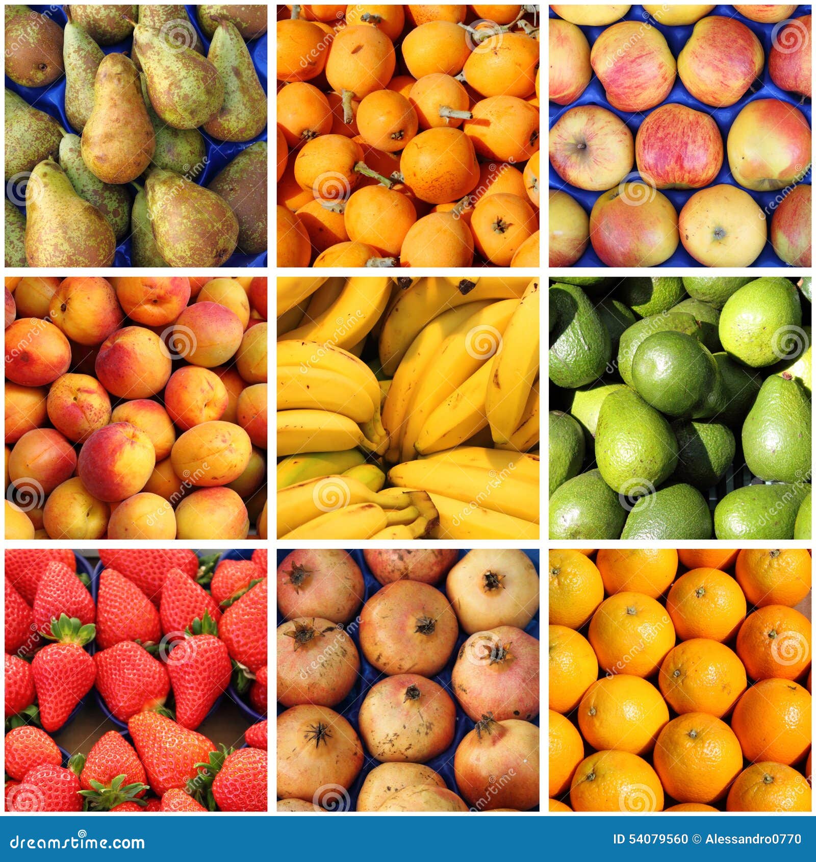 Collage De Las Frutas Frescas Foto de archivo - Imagen de agricultura ...
