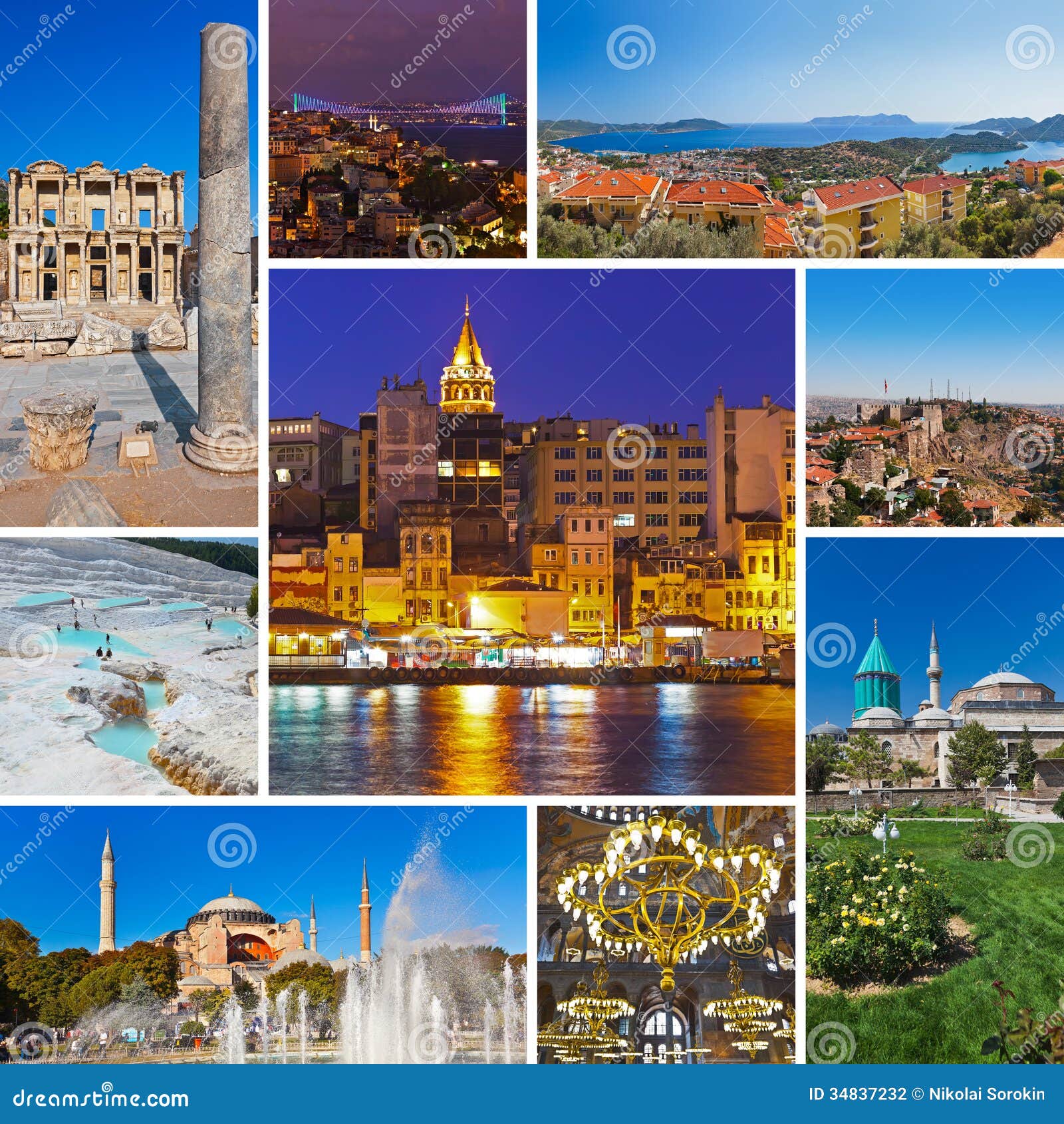 Collage De Las Imágenes De Turquía Fotografía de archivo - Imagen: 34837232