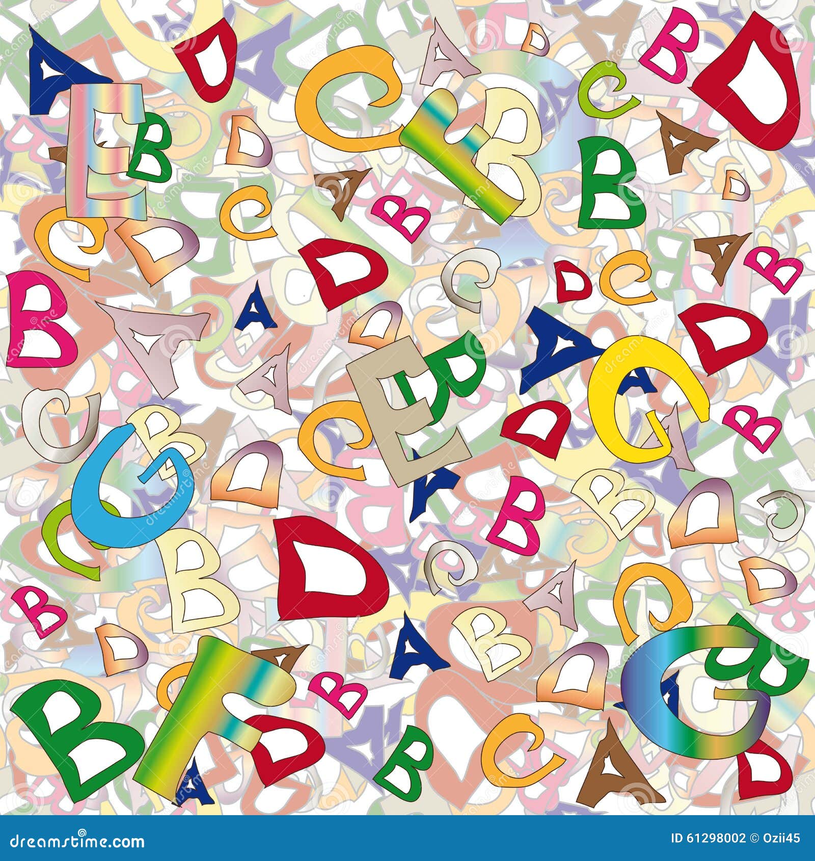 Collage de letras inglesas stock de ilustración. Ilustración de ...