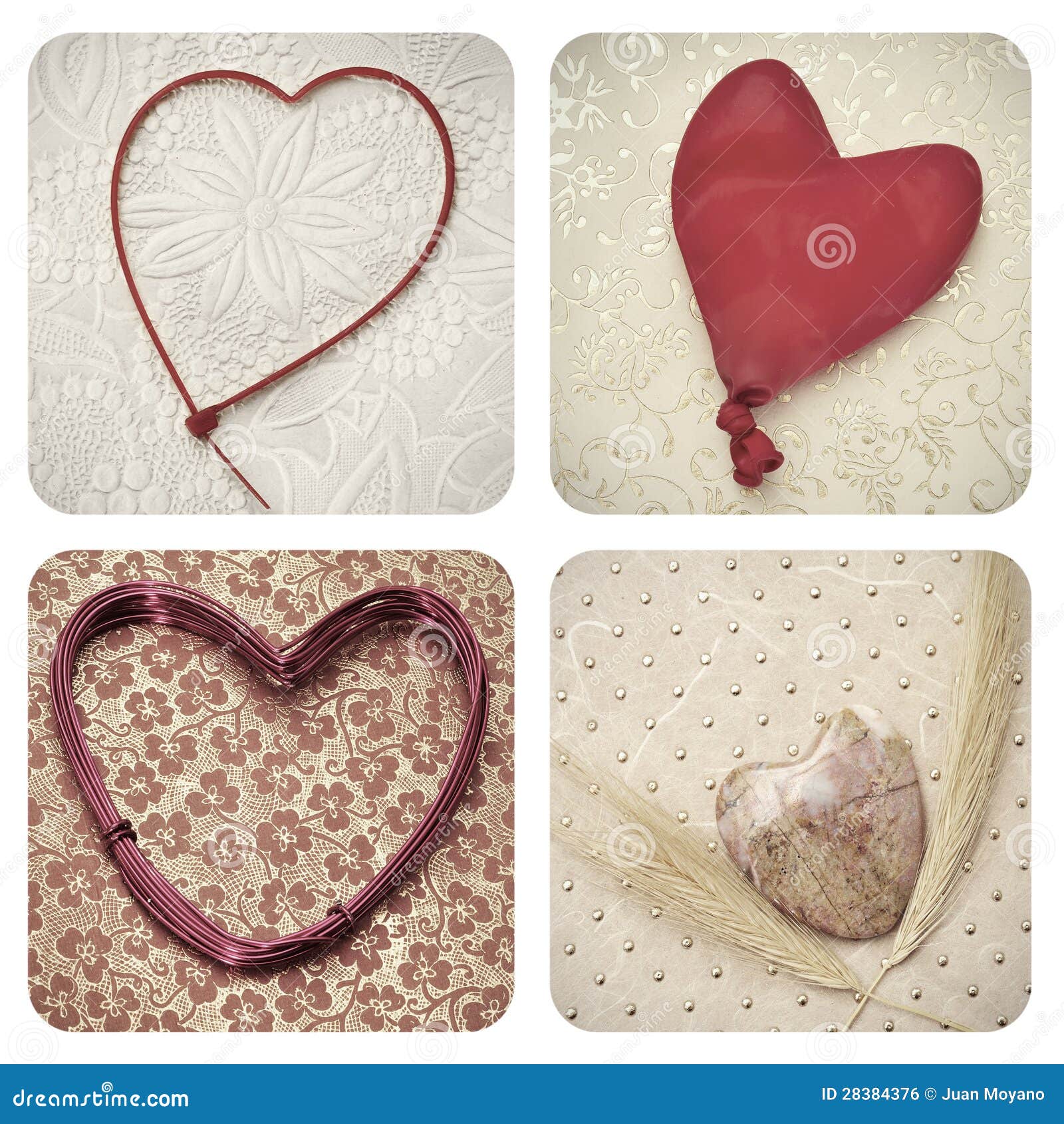 Collage de los corazones foto de archivo. Imagen de cadena - 28384376