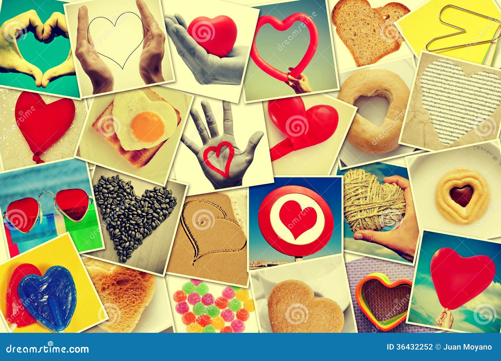 Collage de los corazones foto de archivo. Imagen de concepto - 36432252