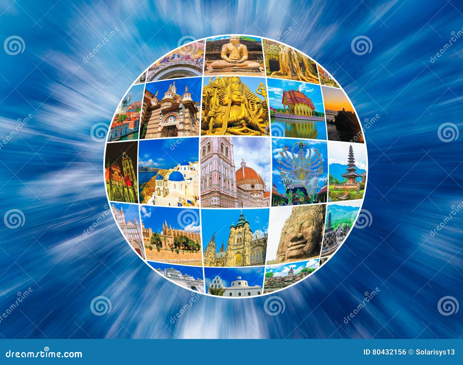 Collage De Los Monumentos Del Mundo Foto de archivo - Imagen de ...
