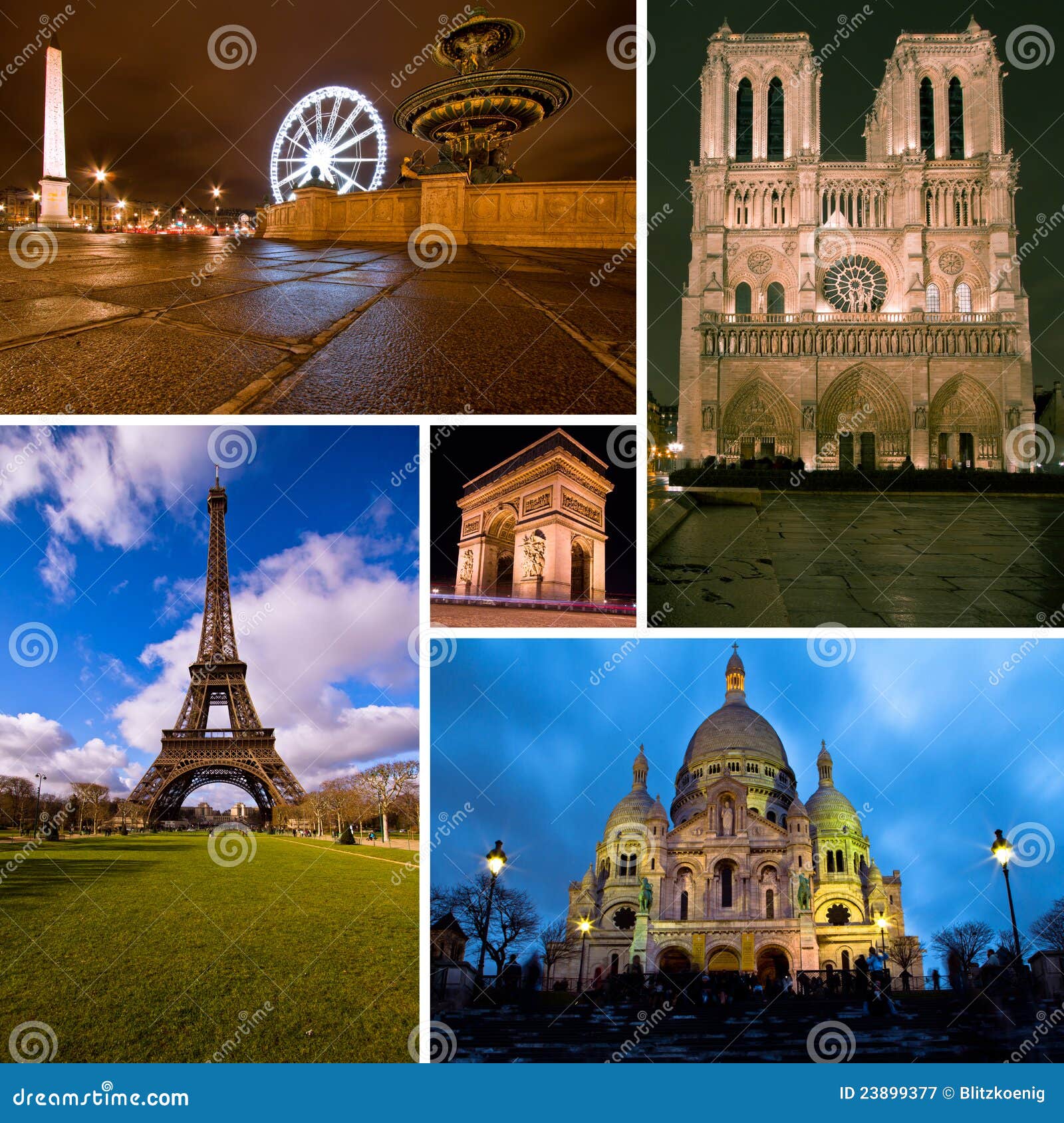 Collage de París imagen de archivo. Imagen de famoso - 23899377