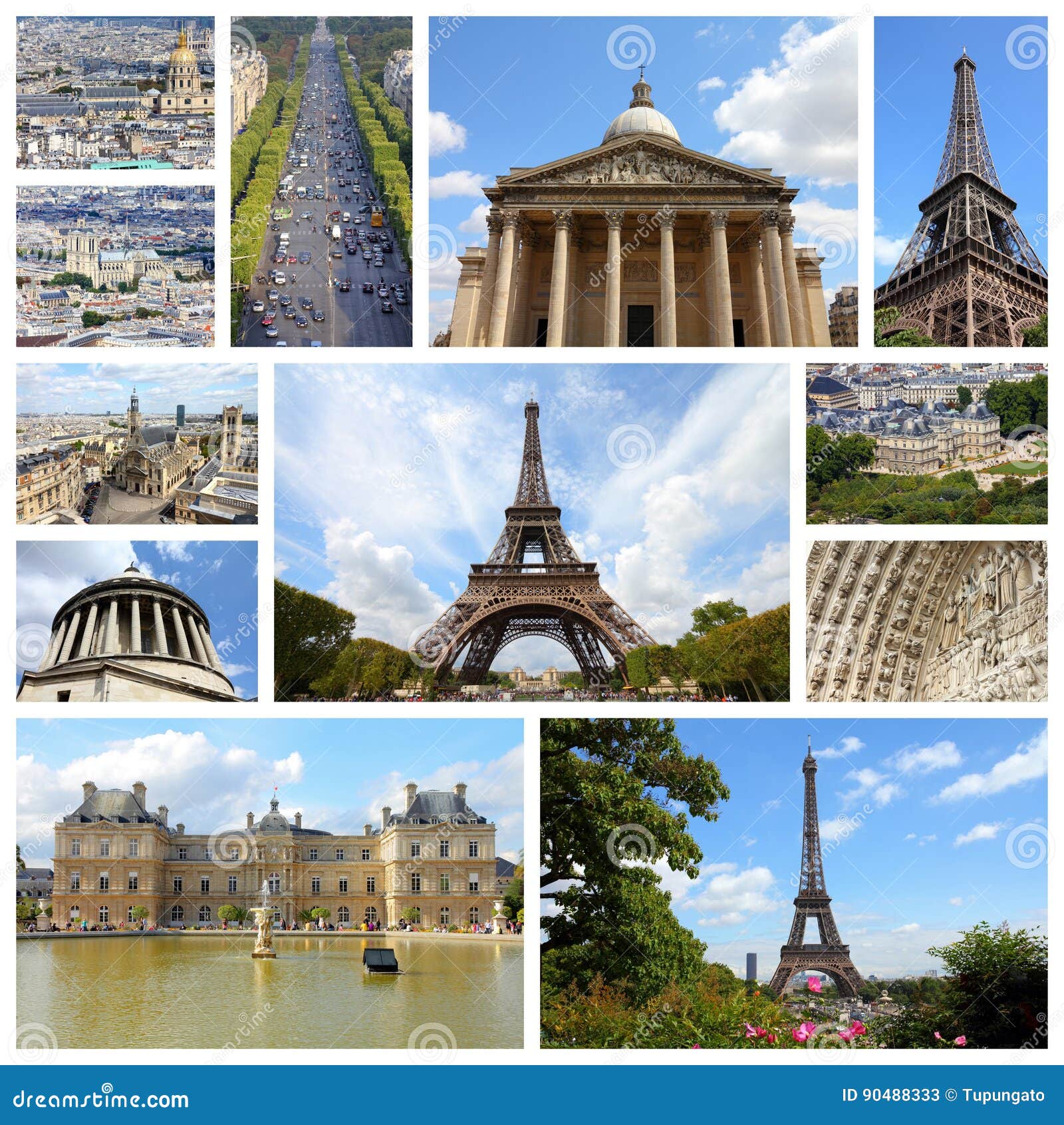 Collage de París imagen de archivo. Imagen de eiffel - 90488333