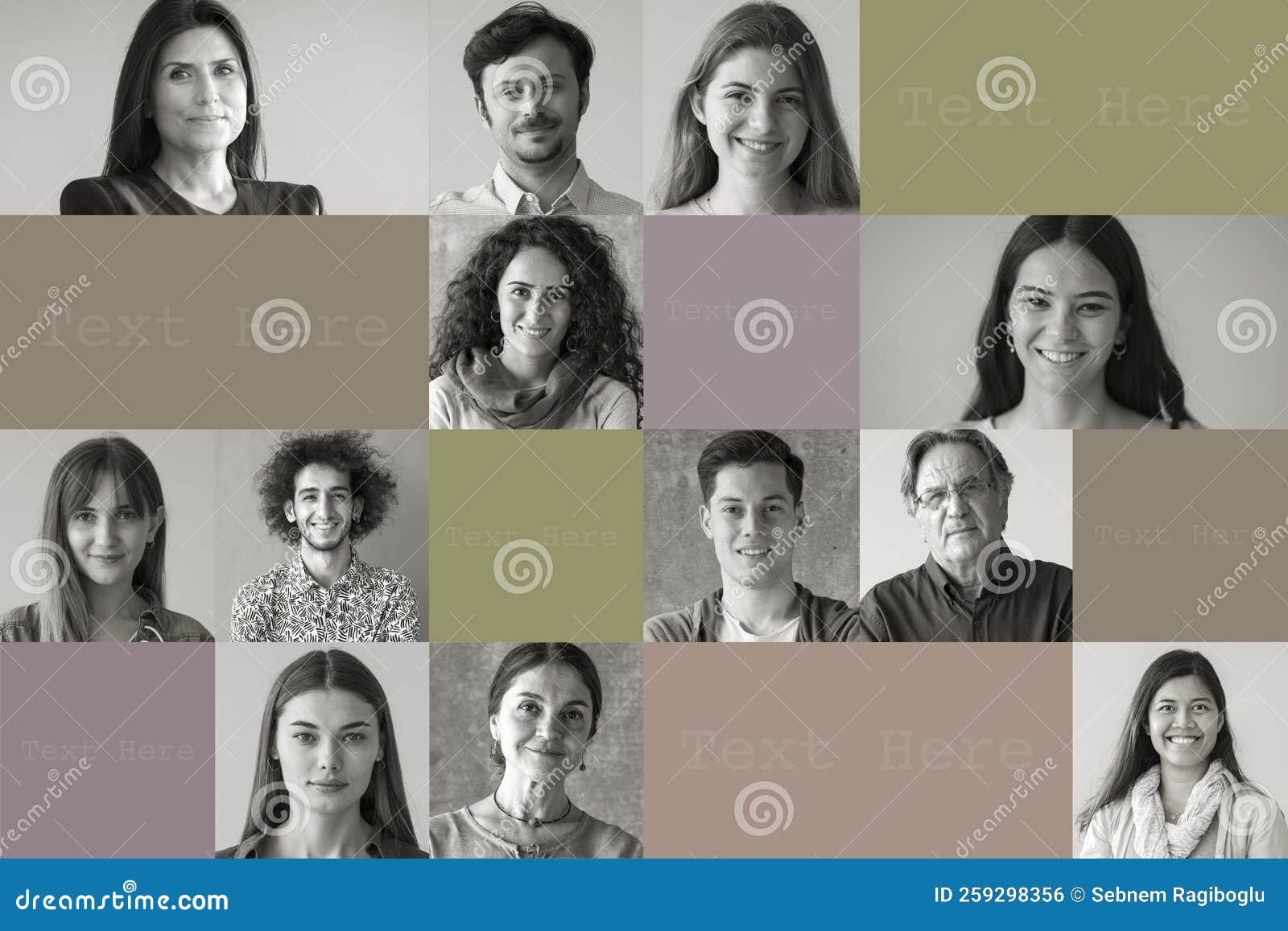 Collage De Retratos a Diferentes Edades Foto de archivo - Imagen de ...