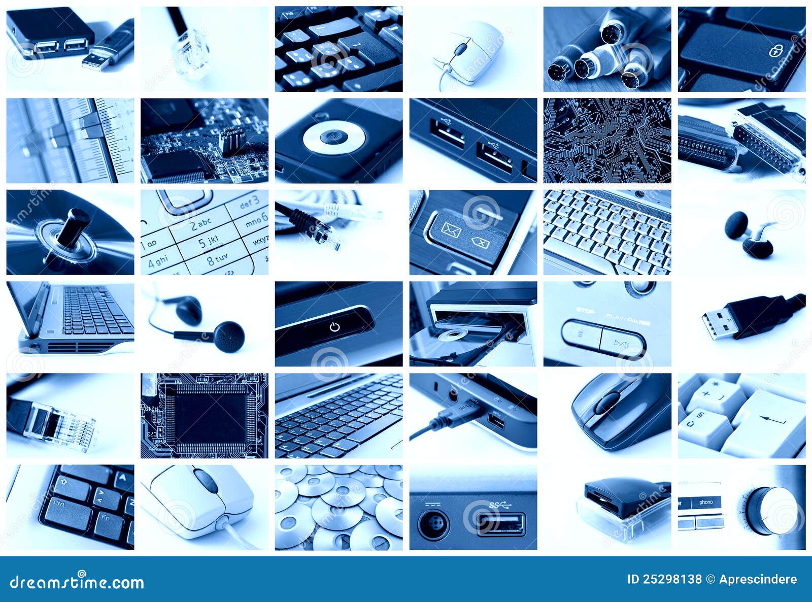 Collage De Technologie Photos libres de droits - Image: 25298138