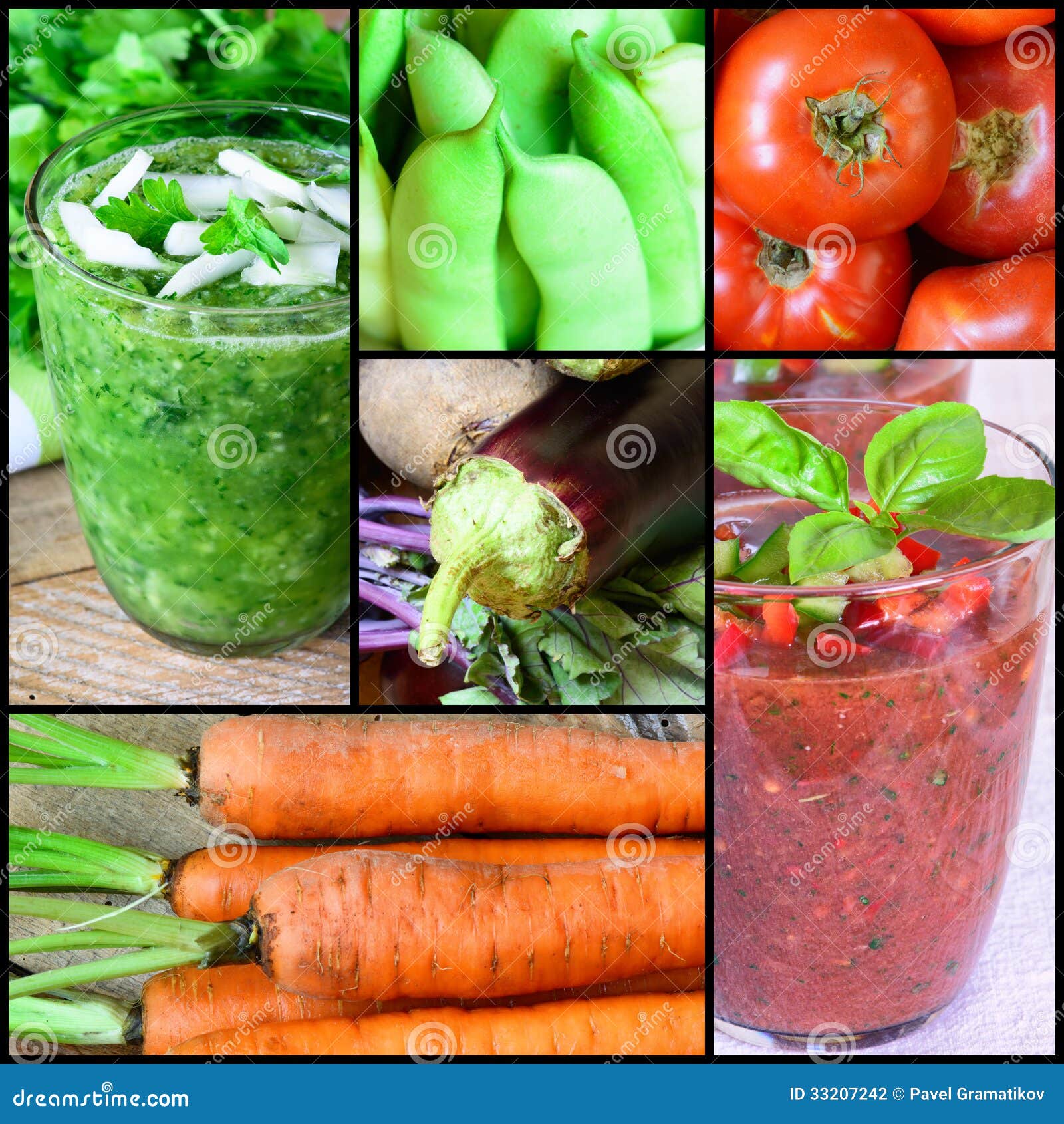 Collage De Verduras Frescas Foto de archivo - Imagen de cena, alimento ...