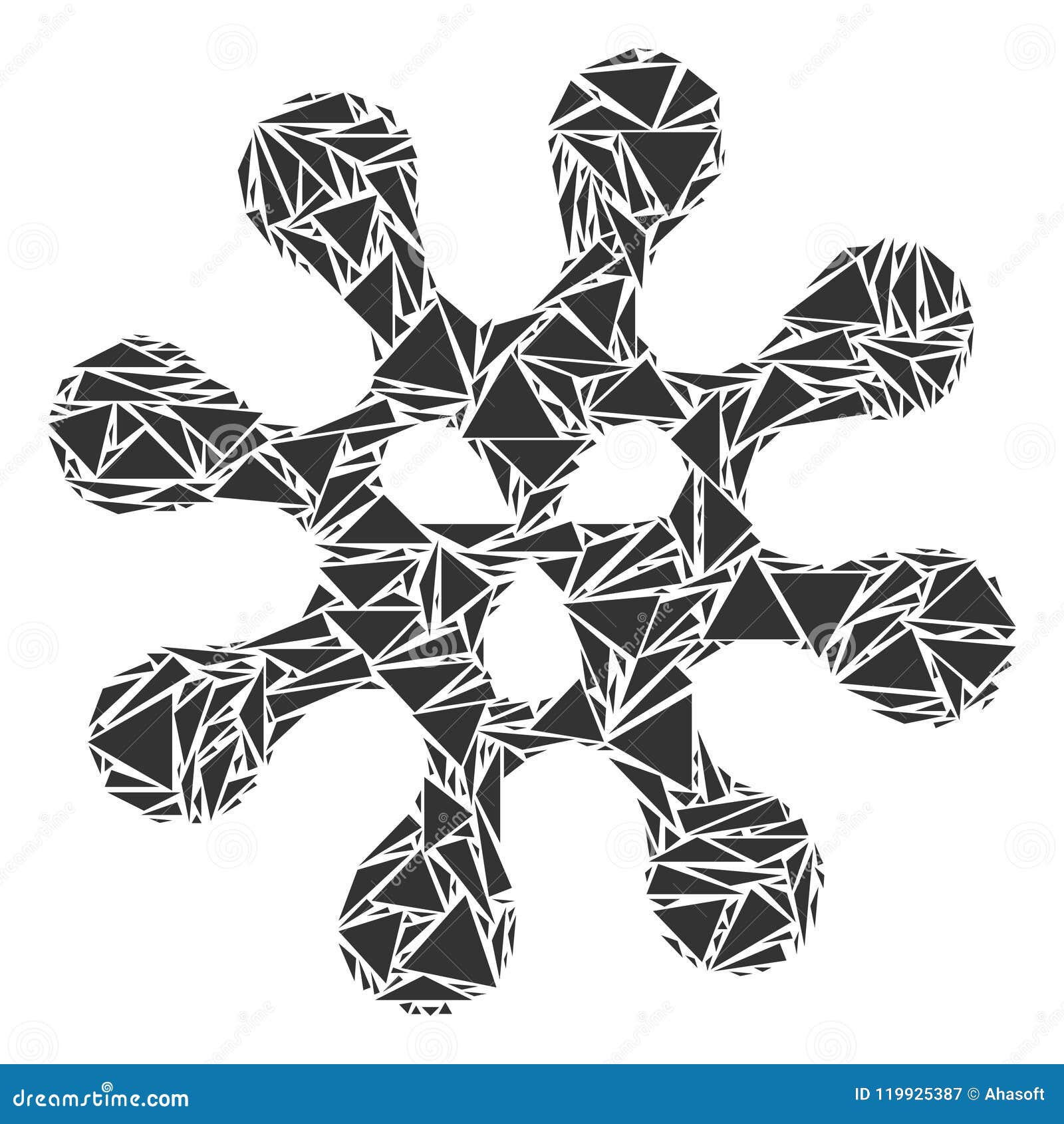 Collage De Virus Des Triangles Illustration de Vecteur - Illustration ...