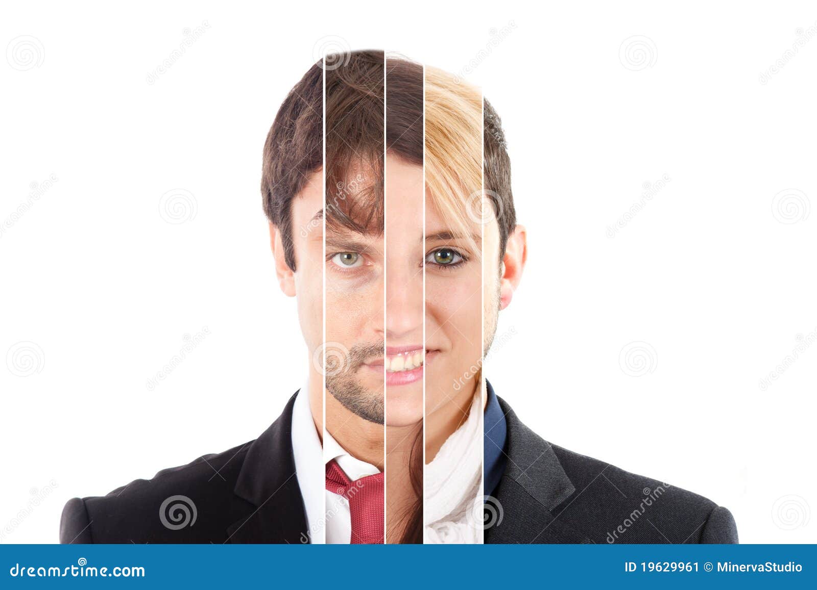 Collage de visage humain image stock. Image du plusieurs - 19629961