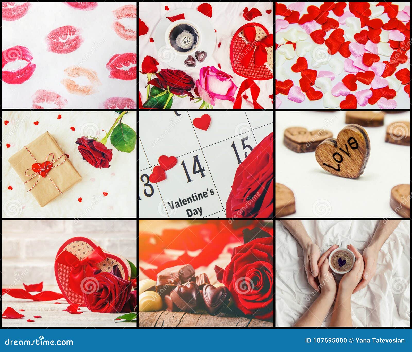 Collage Del Amor Y Del Romance Foto de archivo - Imagen de foco, regalo ...