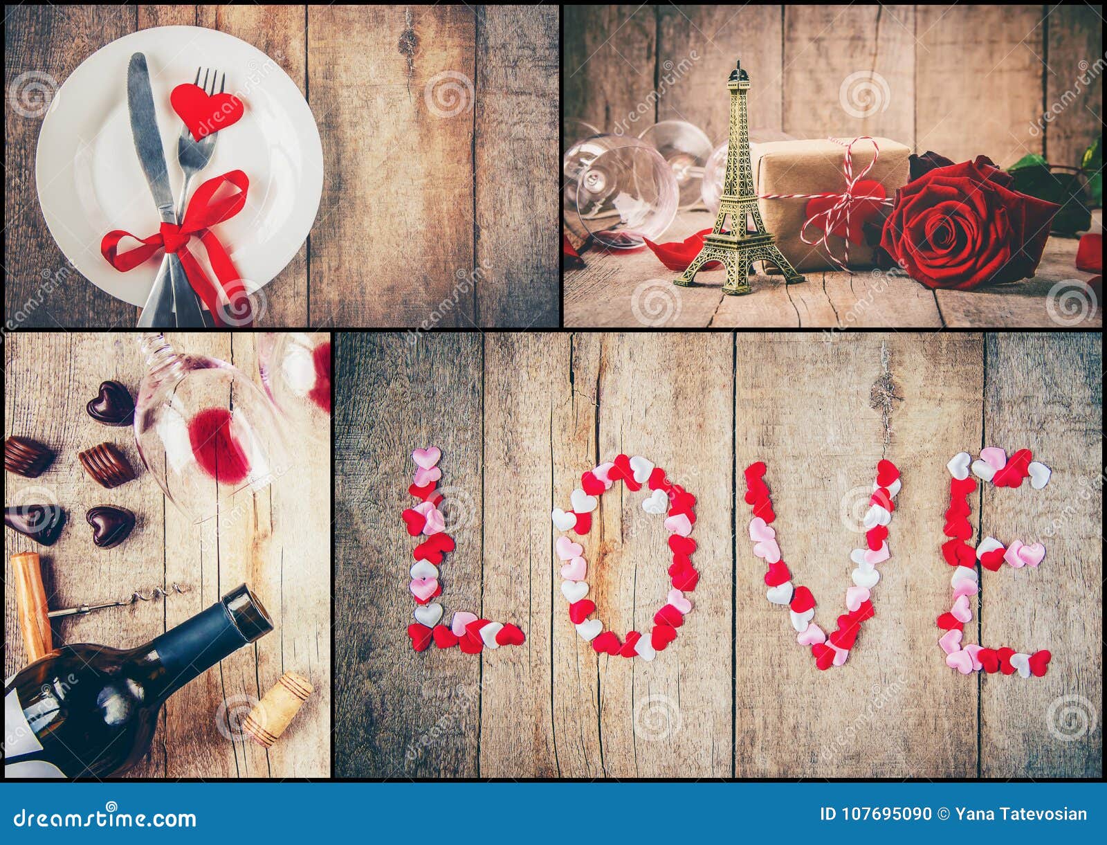 Collage Del Amor Y Del Romance Foto de archivo - Imagen de muchacha ...