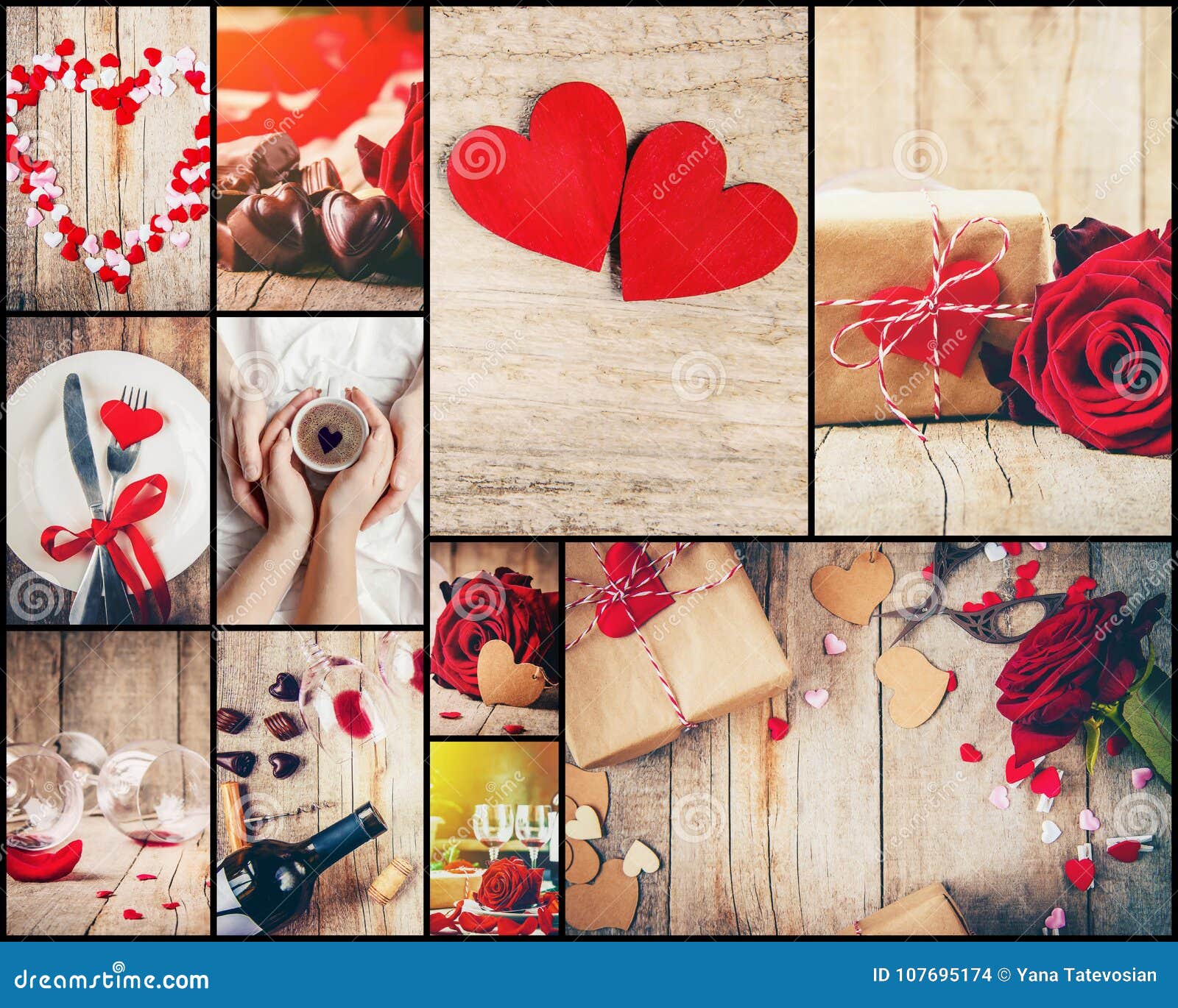 Collage Del Amor Y Del Romance Foto de archivo - Imagen de amantes ...