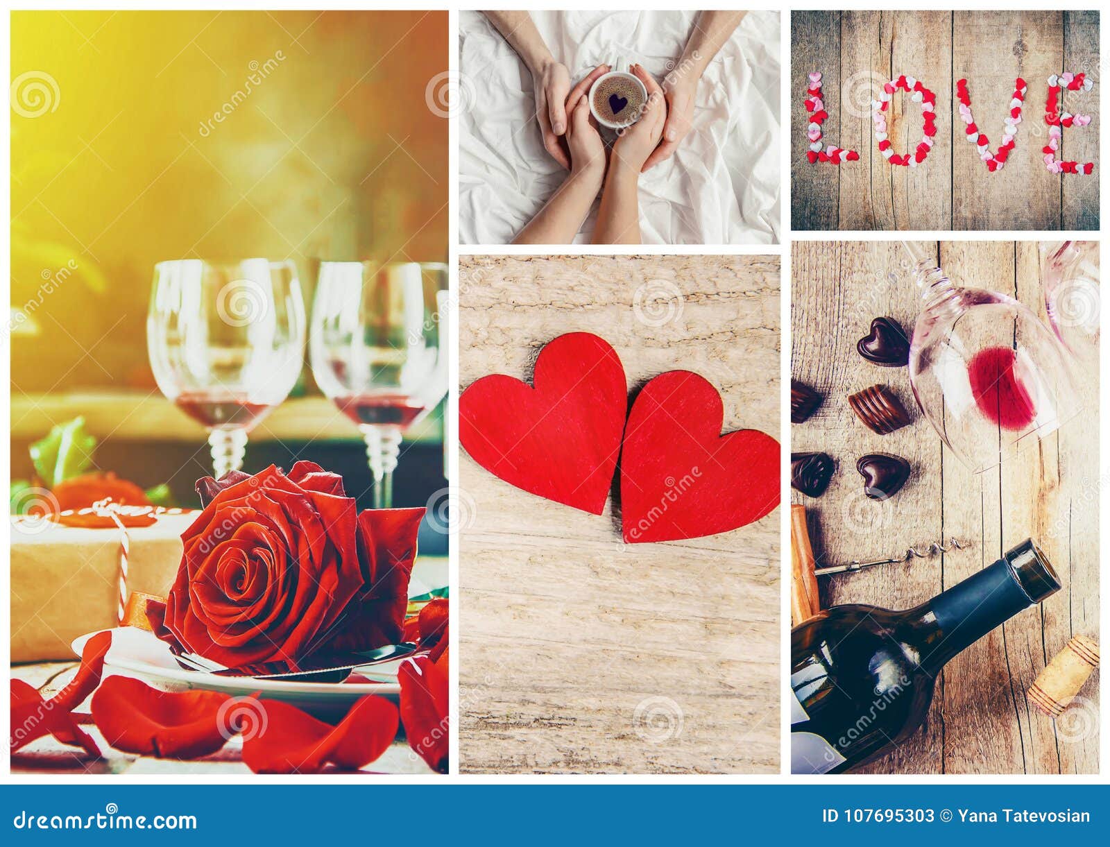 Collage Del Amor Y Del Romance Imagen de archivo - Imagen de foto ...