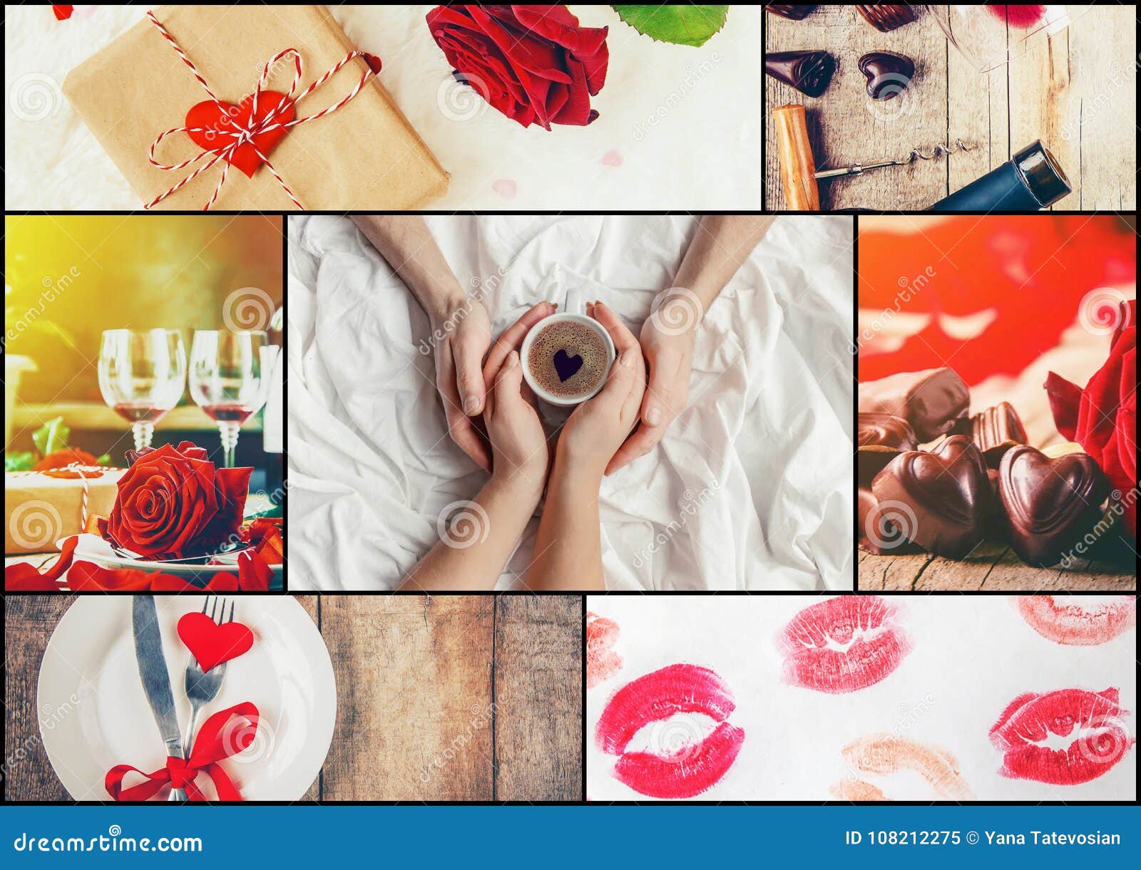 Collage Del Amor Y Del Romance Imagen de archivo - Imagen de cama ...