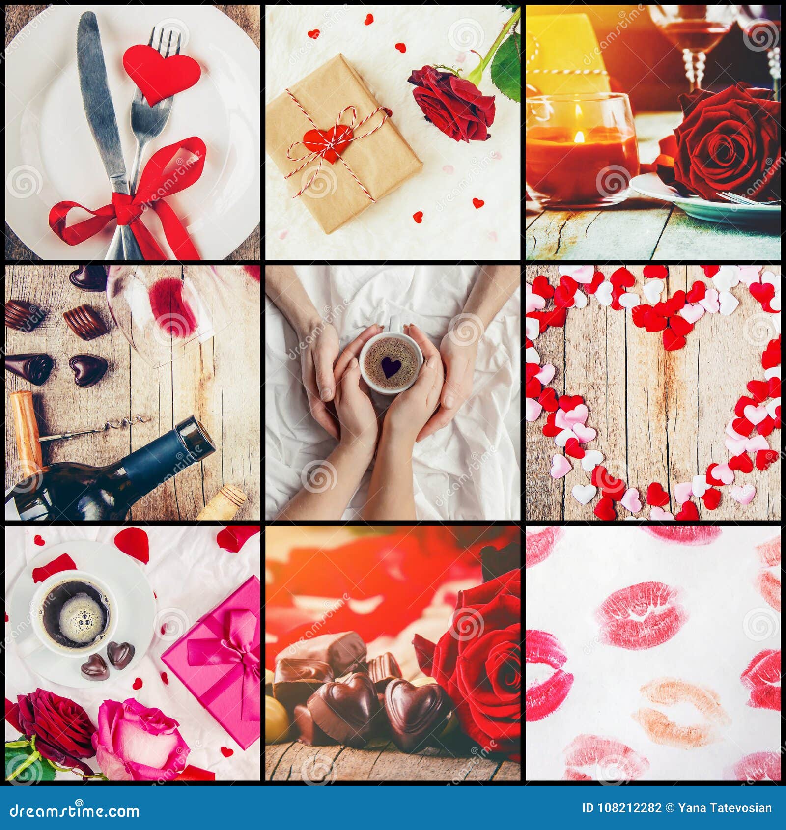 Collage Del Amor Y Del Romance Foto de archivo - Imagen de manos, fecha ...