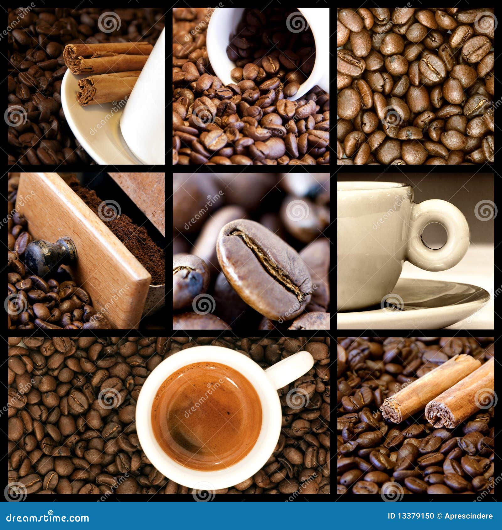 Collage del café foto de archivo. Imagen de rutina, primer - 13379150