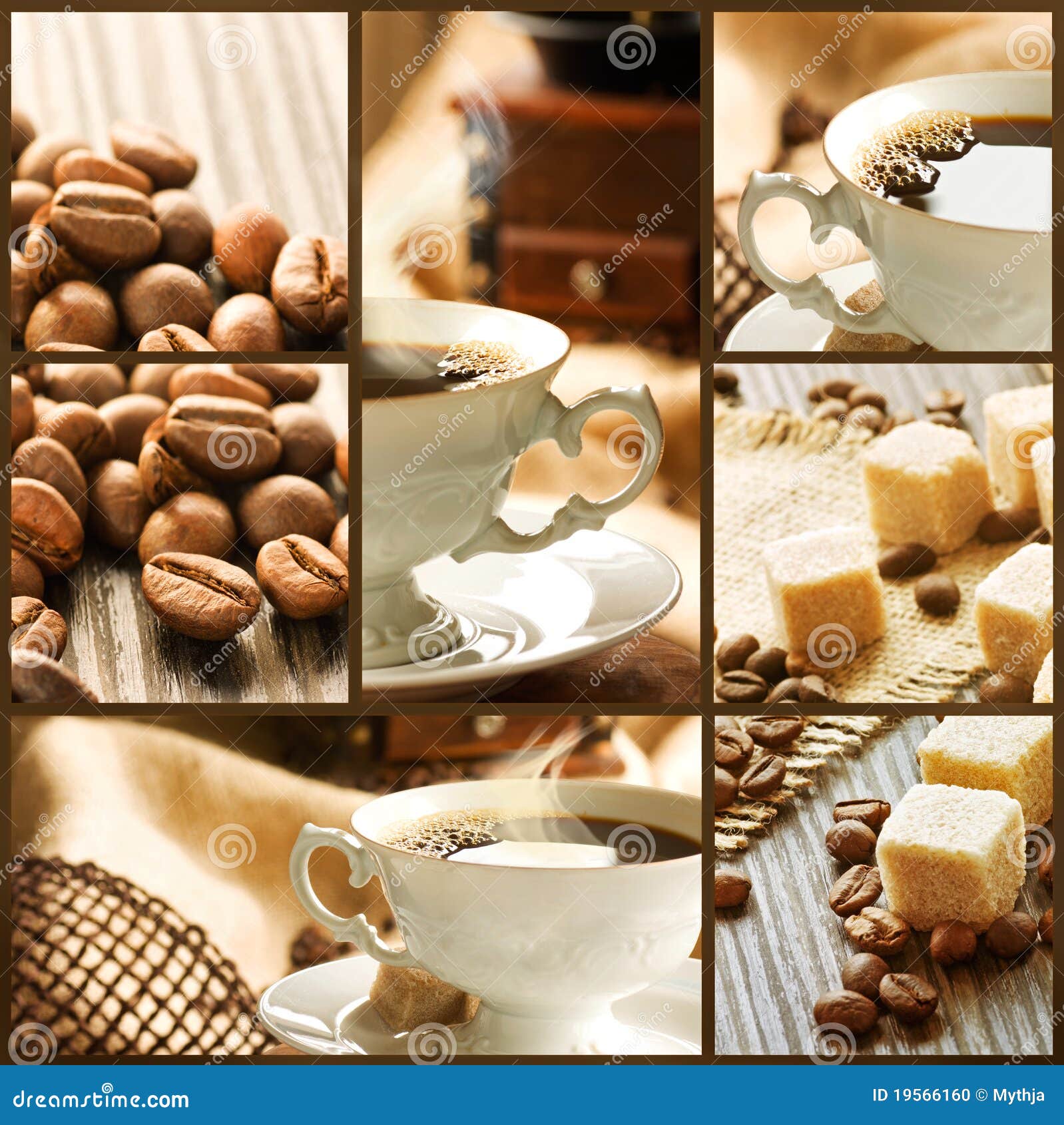 Collage del café foto de archivo. Imagen de cubos, collage - 19566160