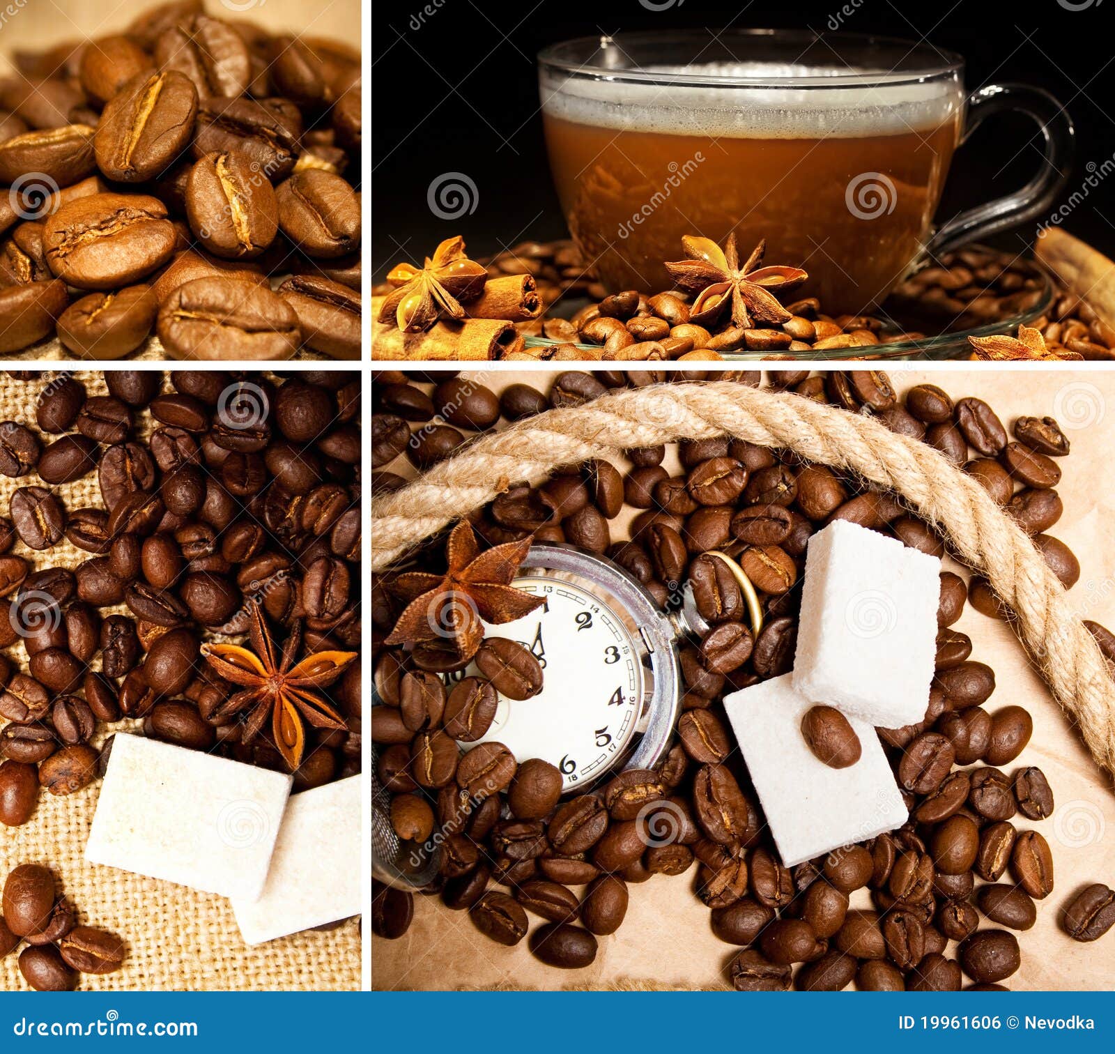 Collage del café foto de archivo. Imagen de estilo, aroma - 19961606