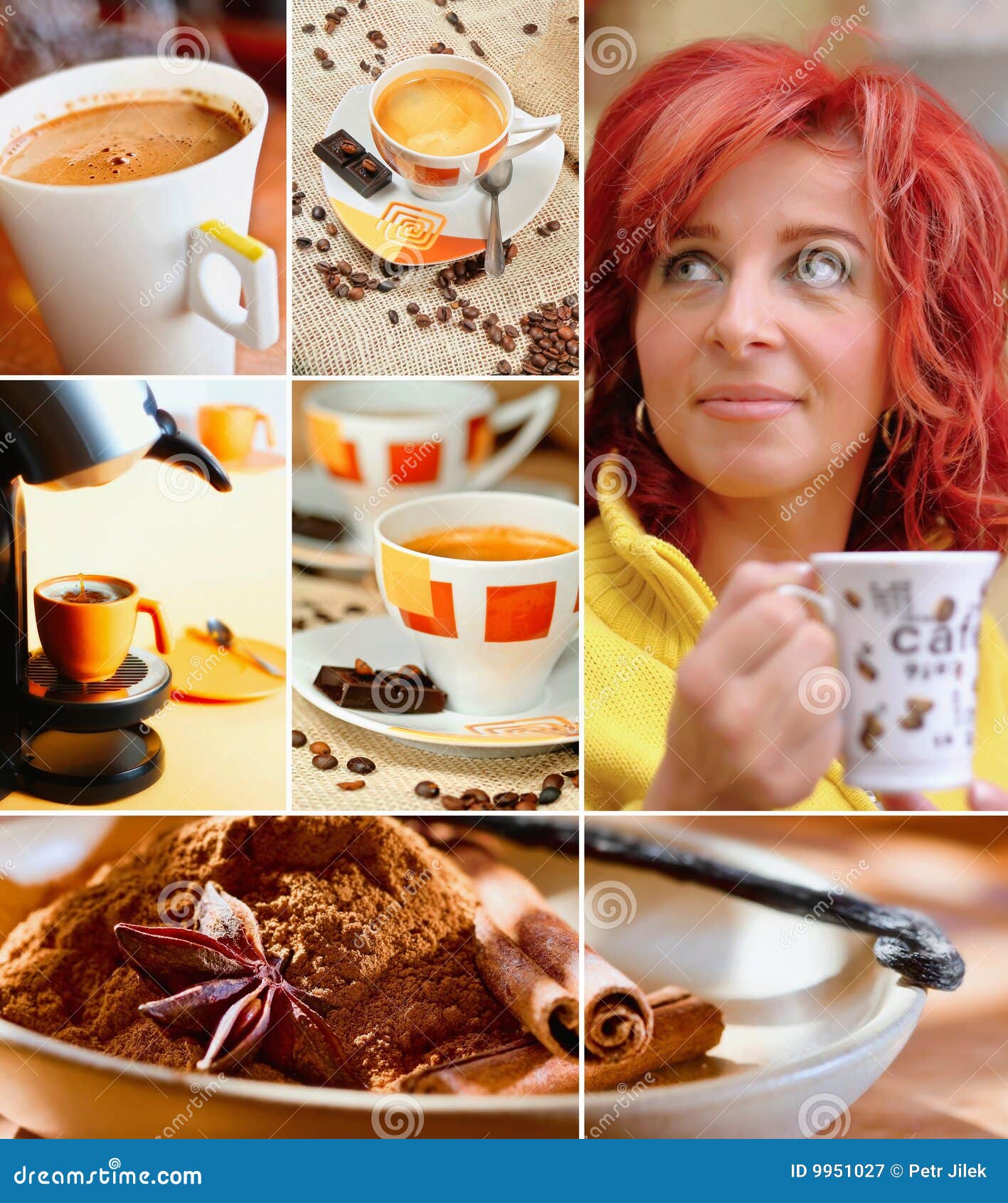 Collage del café imagen de archivo. Imagen de espuma, ingrediente - 9951027