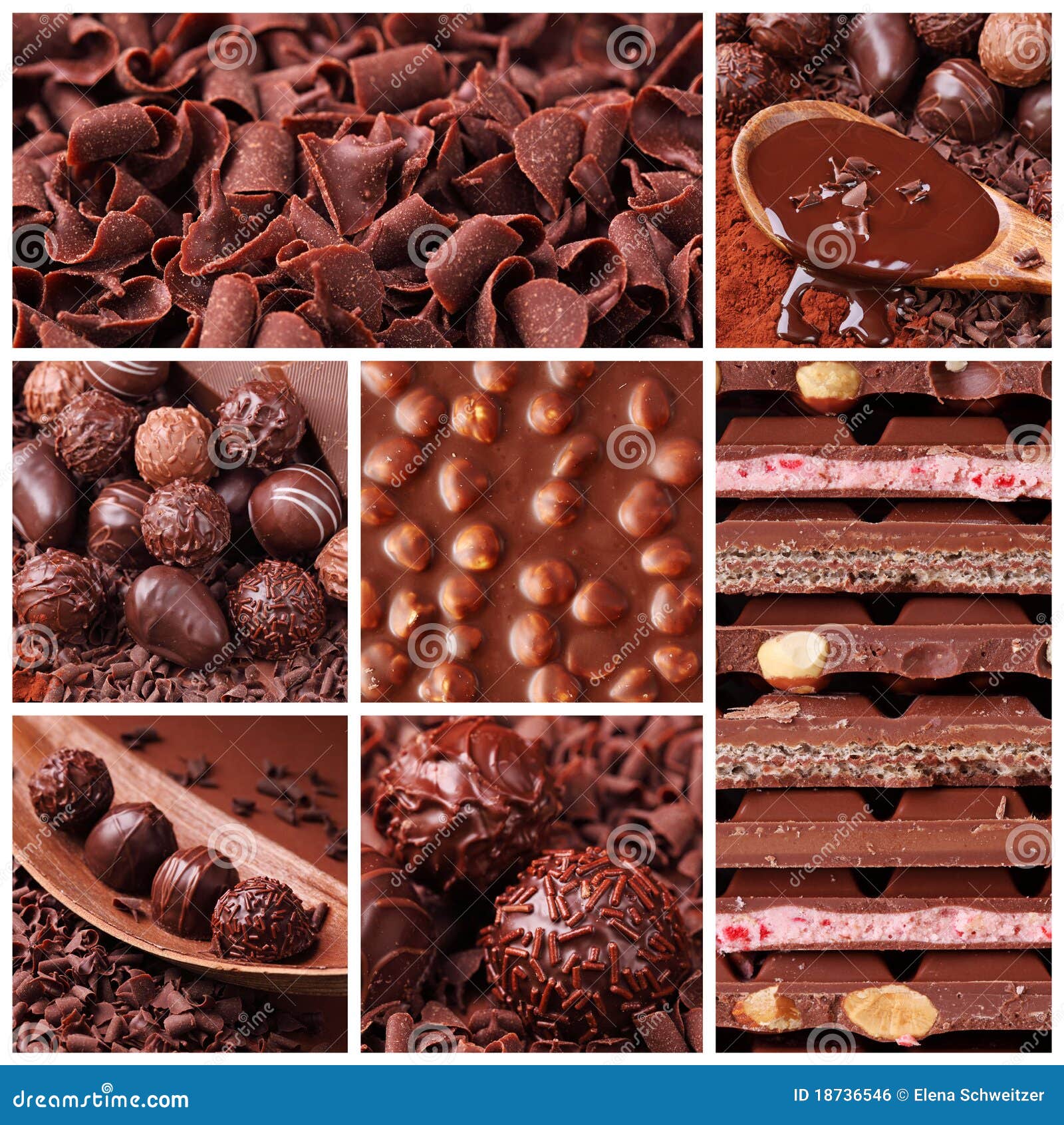 Collage del chocolate foto de archivo. Imagen de crema - 18736546