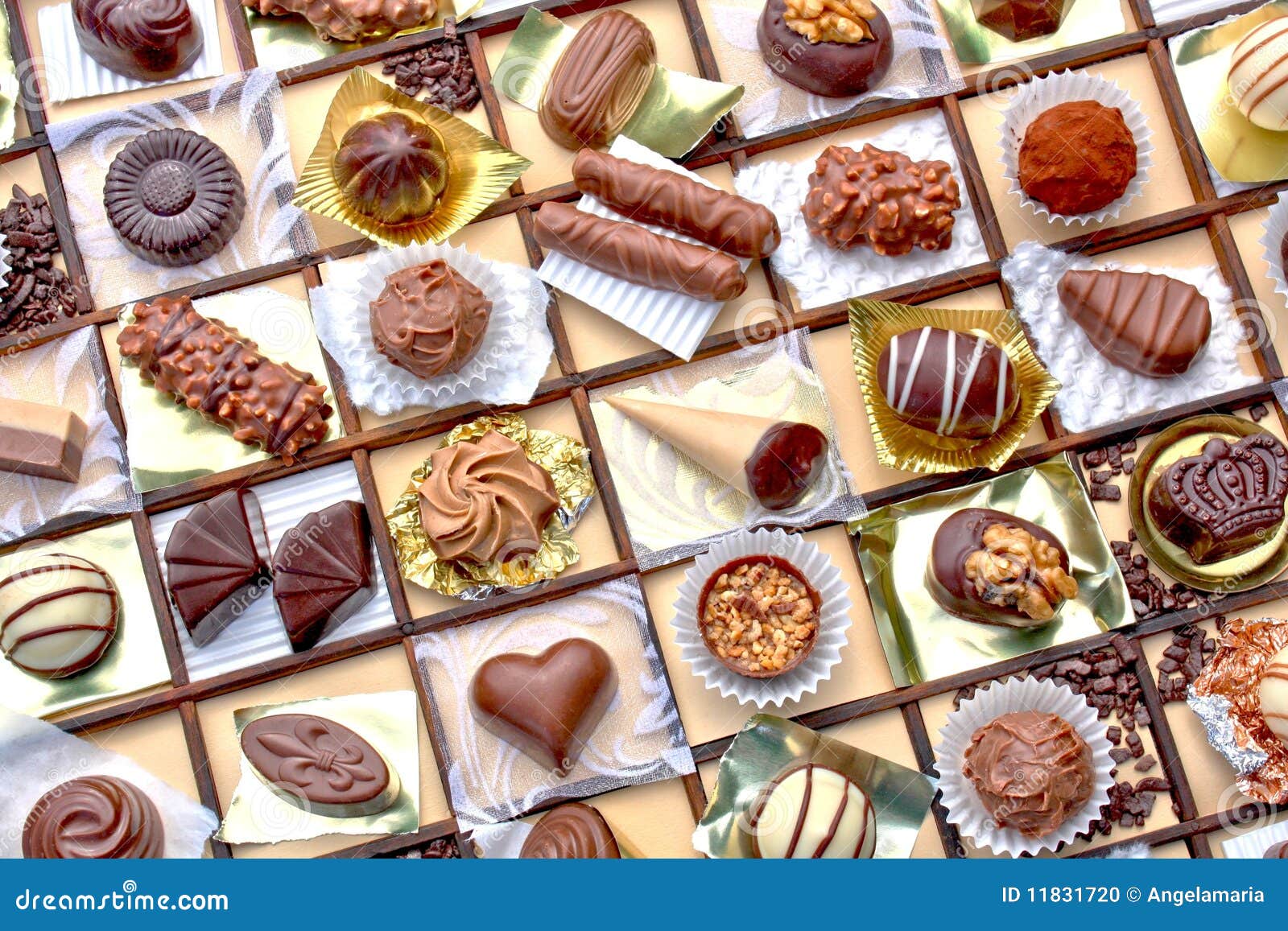 Collage Del Chocolate Adornado Foto de archivo - Imagen de arreglado ...