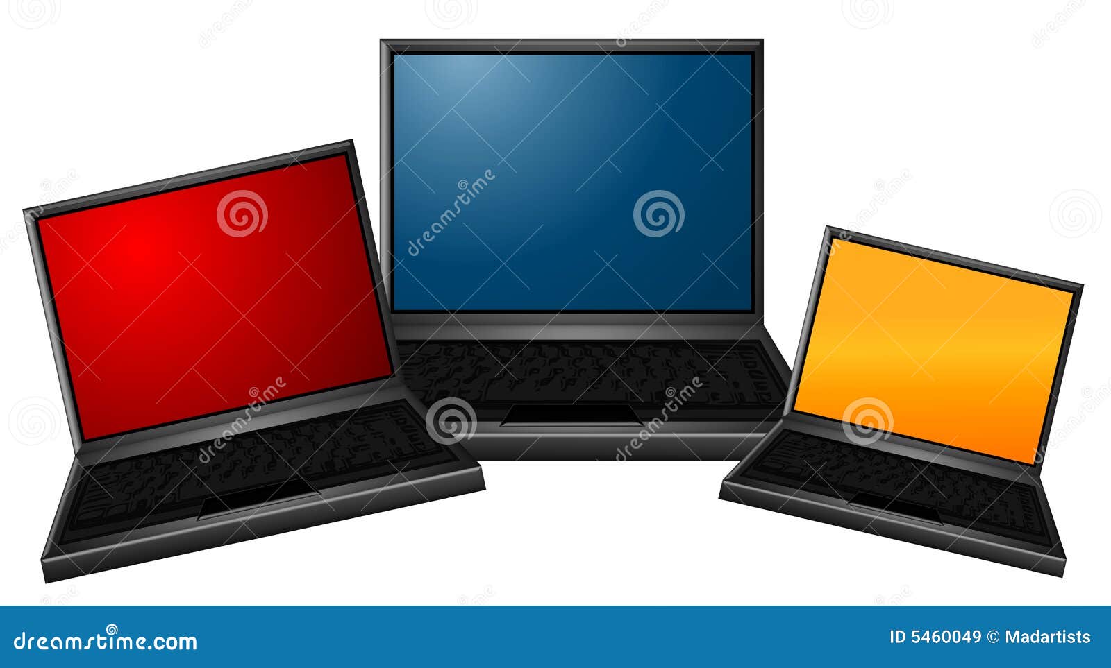 Collage Del Computer Portatile Illustrazione di Stock - Illustrazione ...